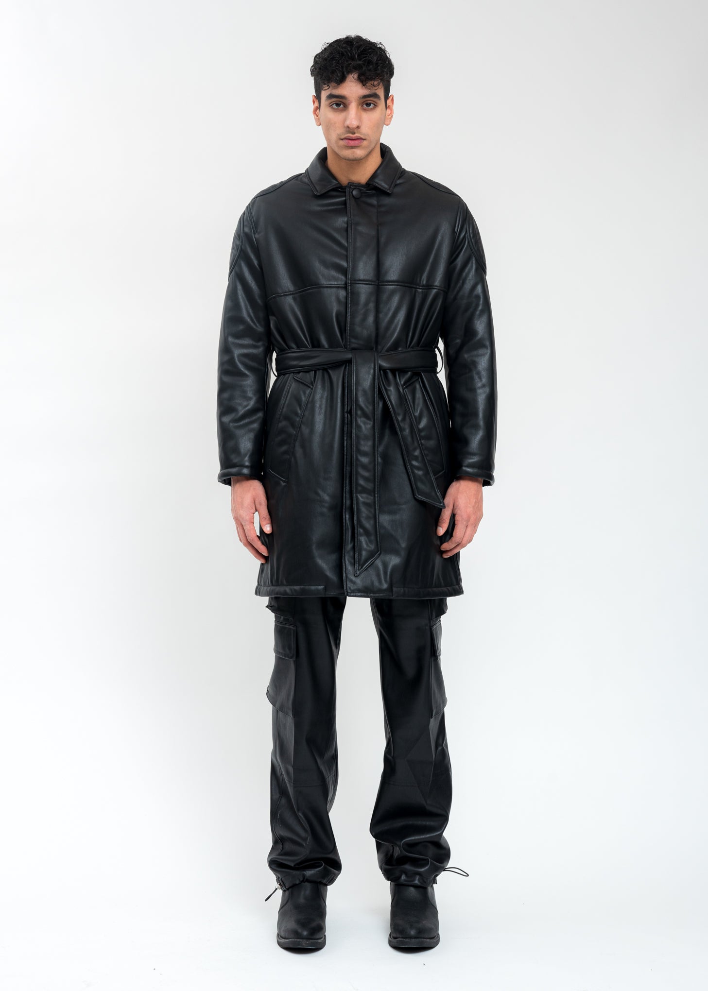 Black Padded Coat With Patches – 017 Shop