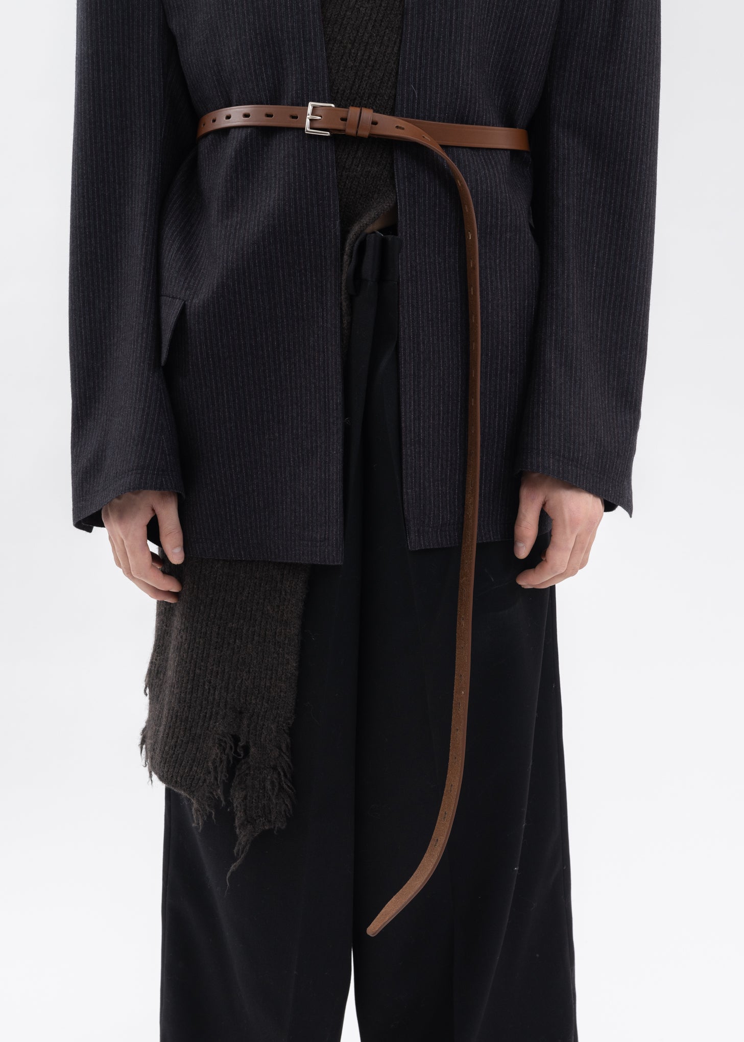 BROWN ELONGATED BELT – 017 Shop