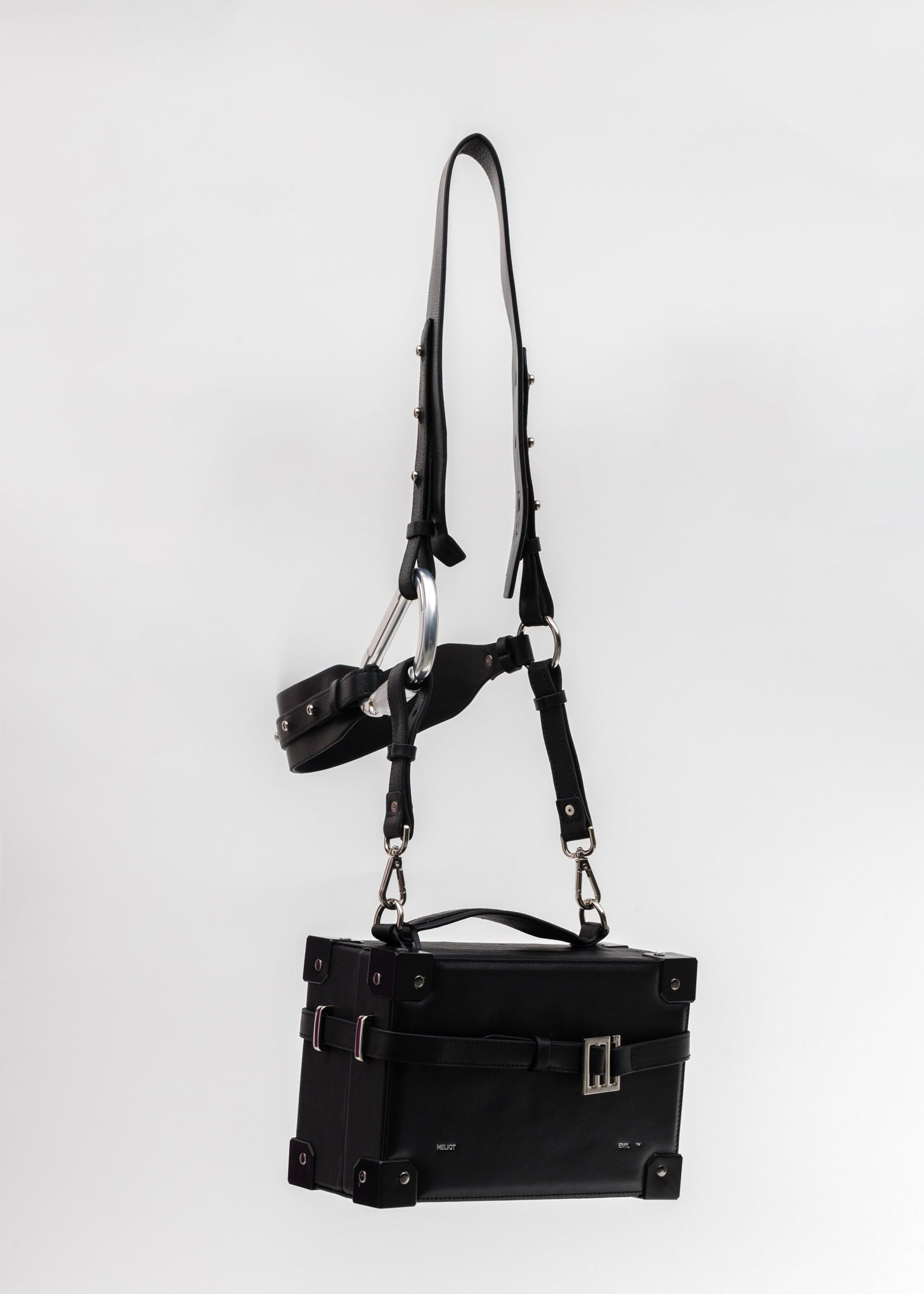 Black Leather Trunk Bag – 017 Shop