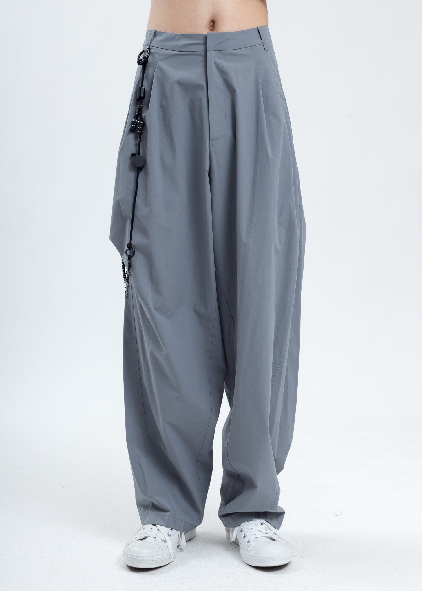 Ash Blue Chained Wide Pants – 017 Shop