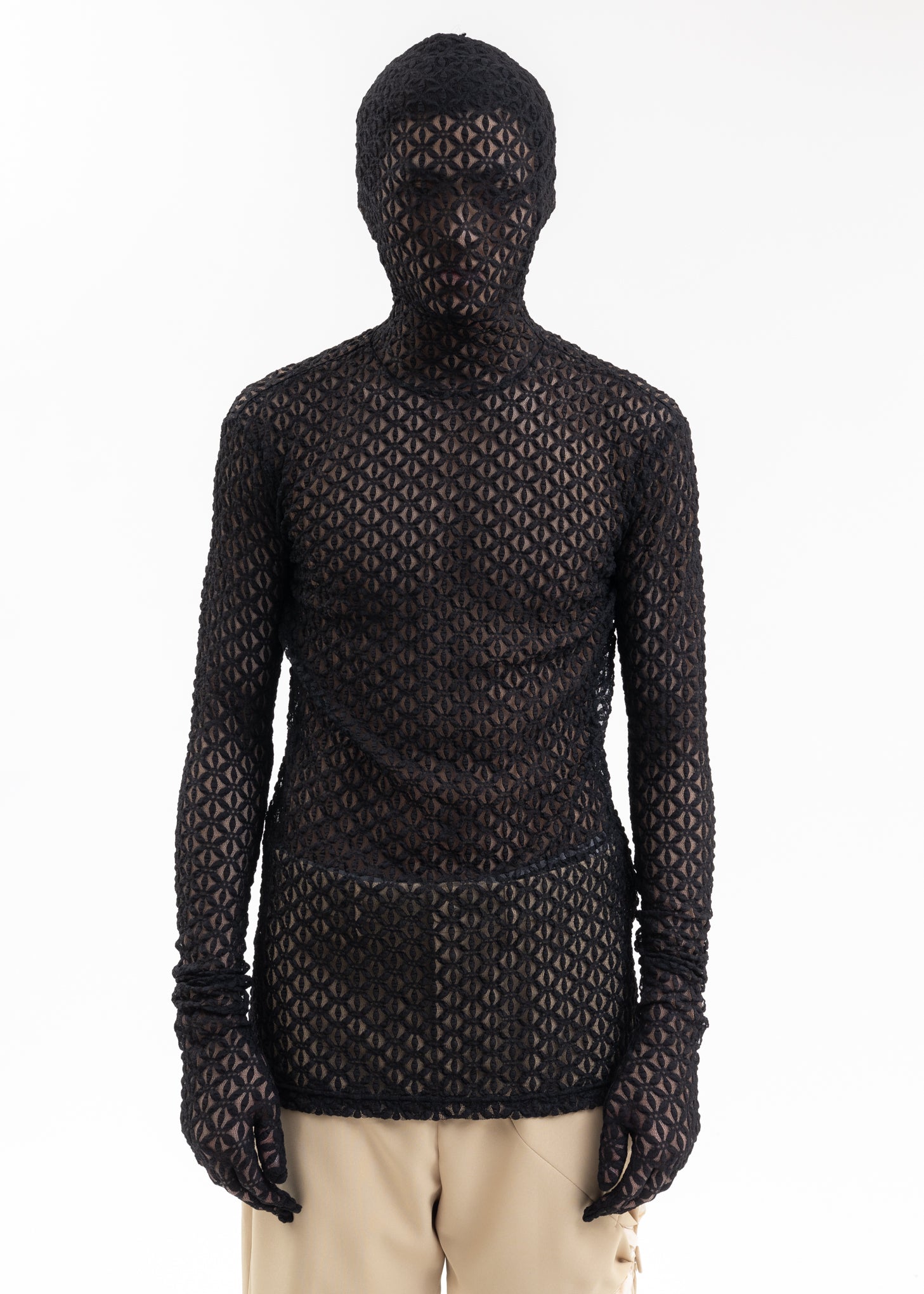 BLACK MASK LACE TIGHT LS T-SHIRT – 017 Shop