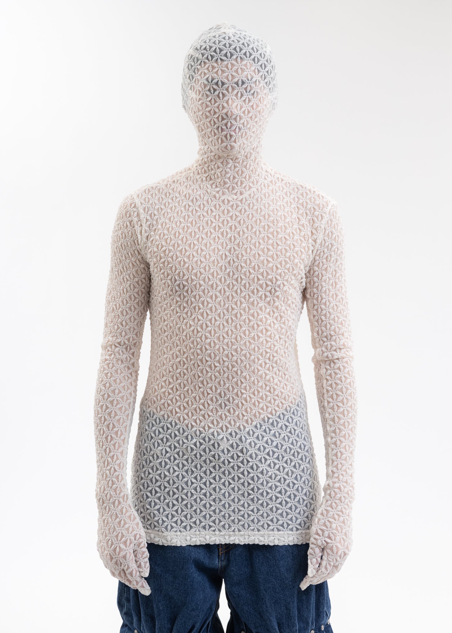 WHITE MASK LACE TIGHT LS T-SHIRT – 017 Shop