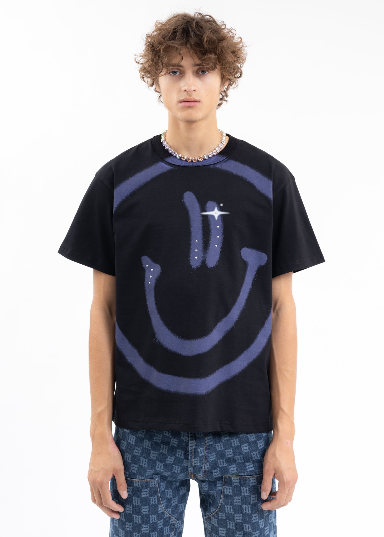 BLACK GIGA SMILEY TSHIRT – 017 Shop