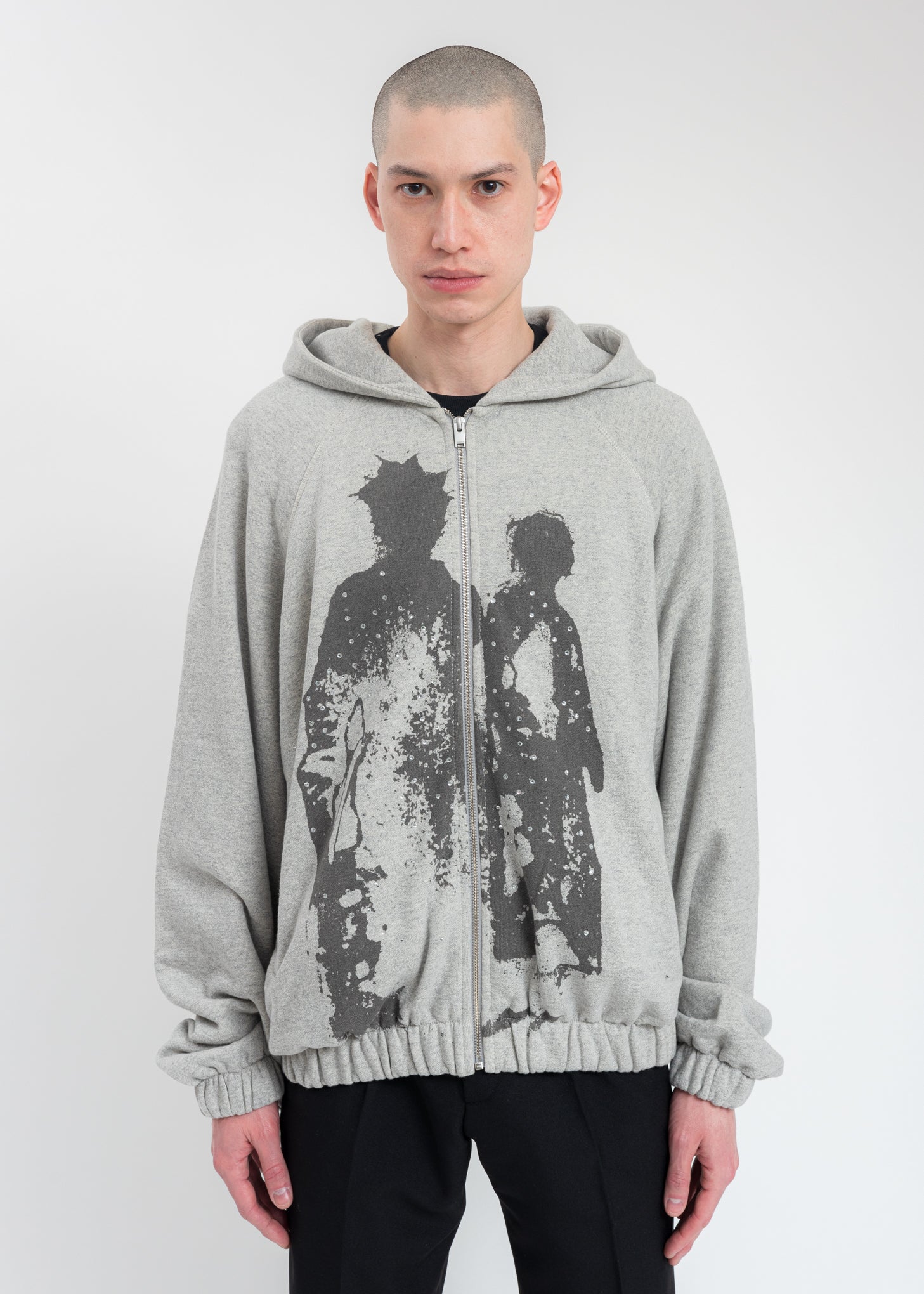 Grey Shadows Of Us Zip-Up Hoodie – 017 Shop