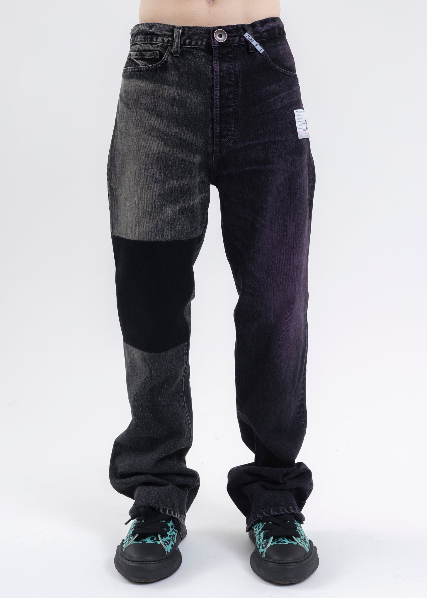 Black 2-Toned Denim Pants – 017 Shop