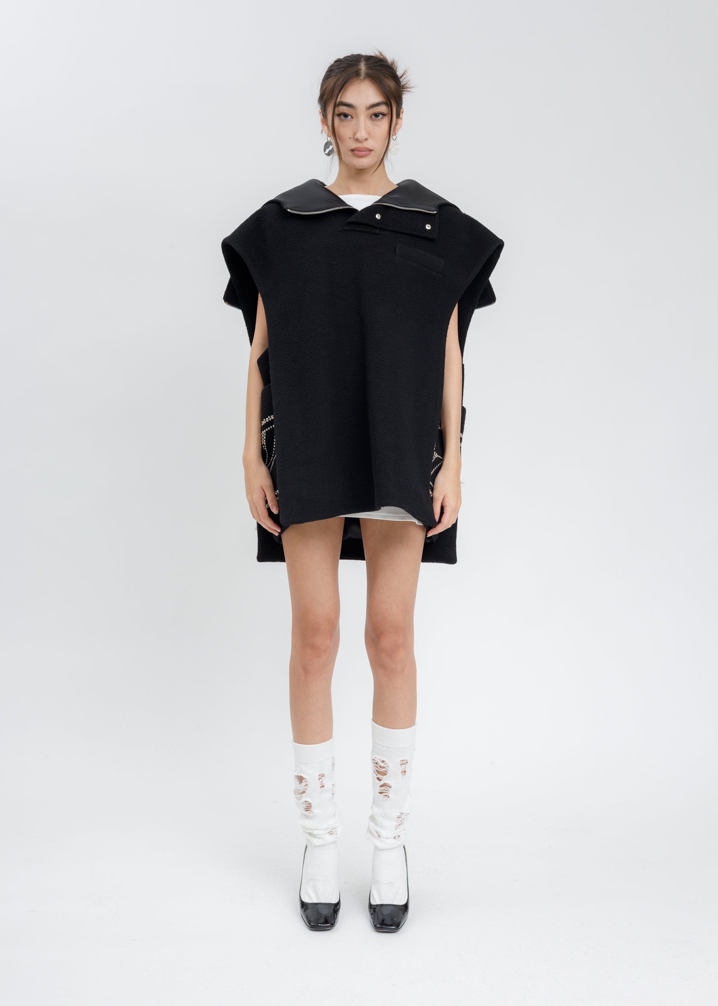 Black Box Shape Pattern Artwork Vest – 017 Shop