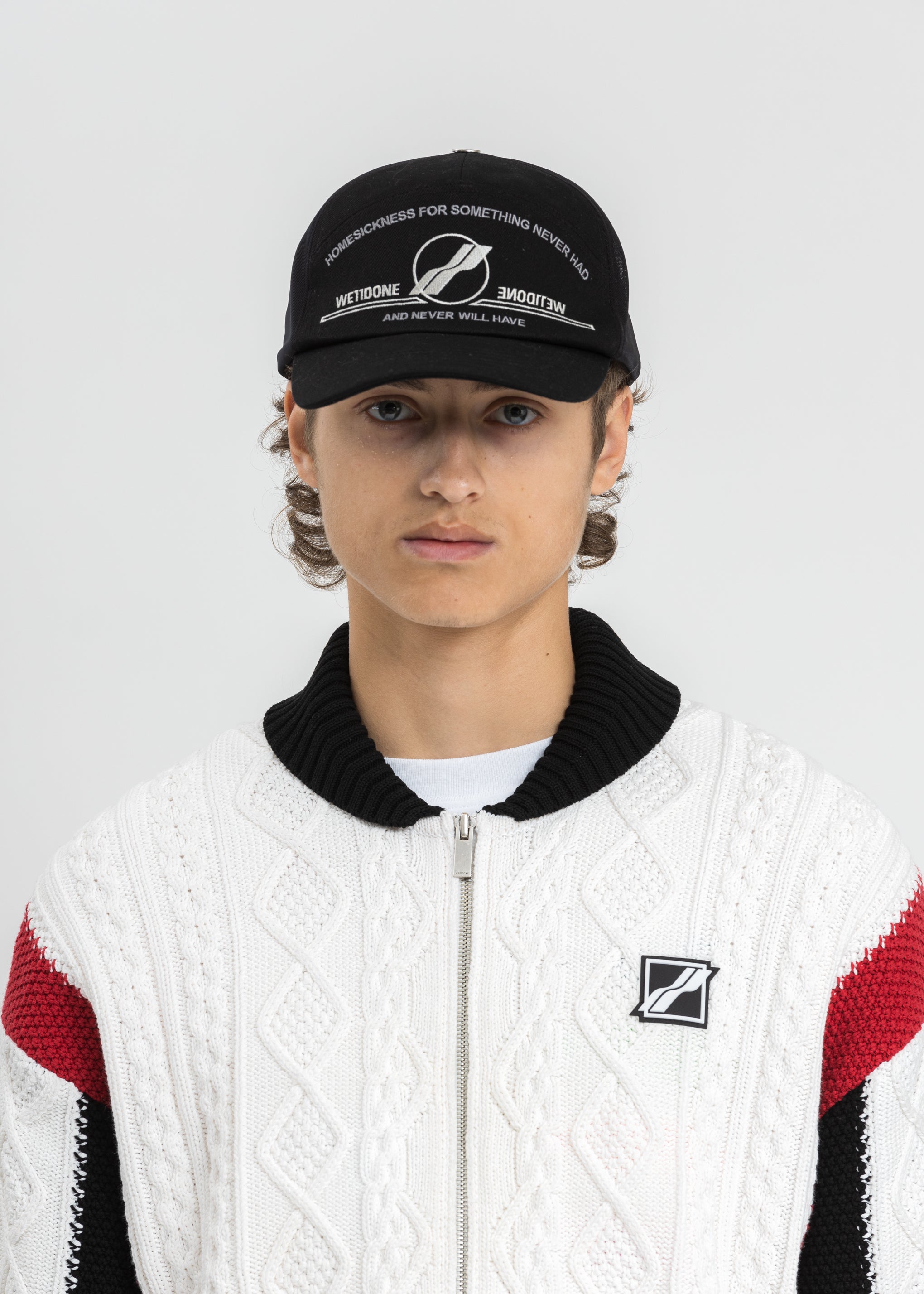 Black Embroidered Sailing Cap – 017 Shop