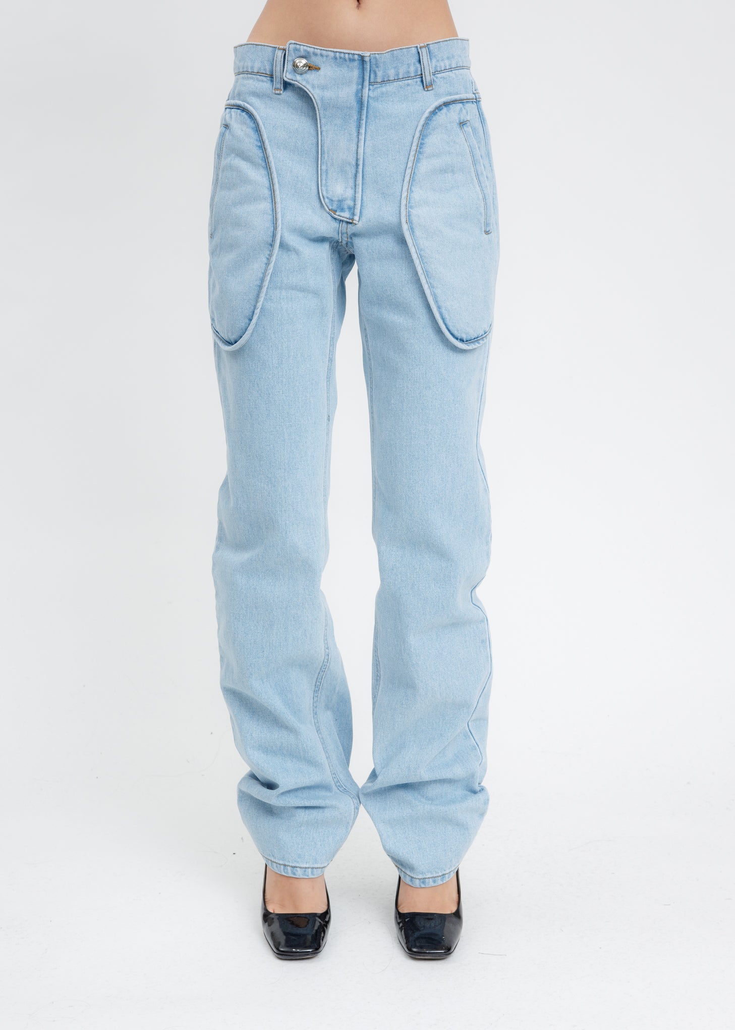 Blue Denim Straight Pants – 017 Shop