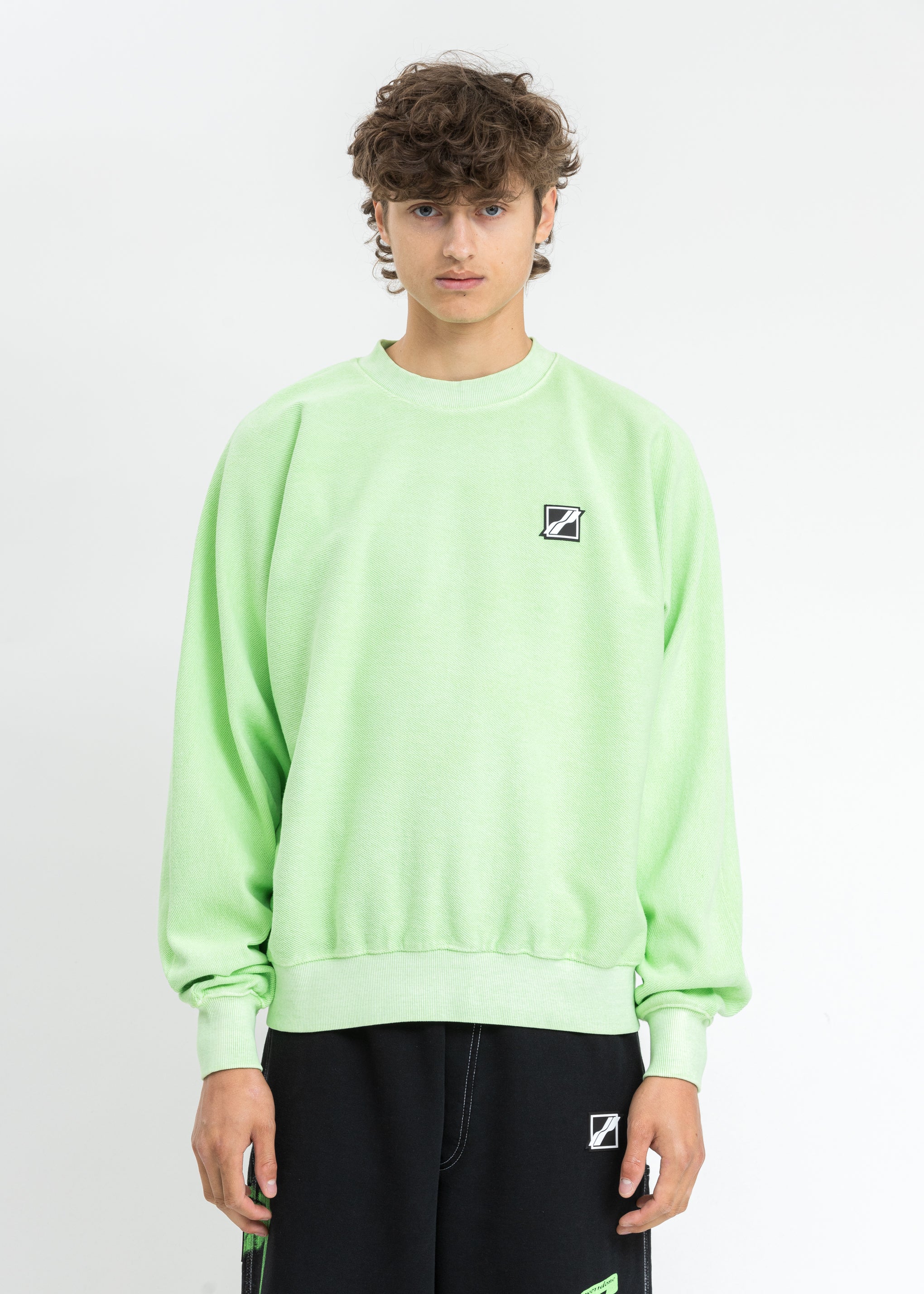 Neon Green Big Lettering Sweater – 017 Shop