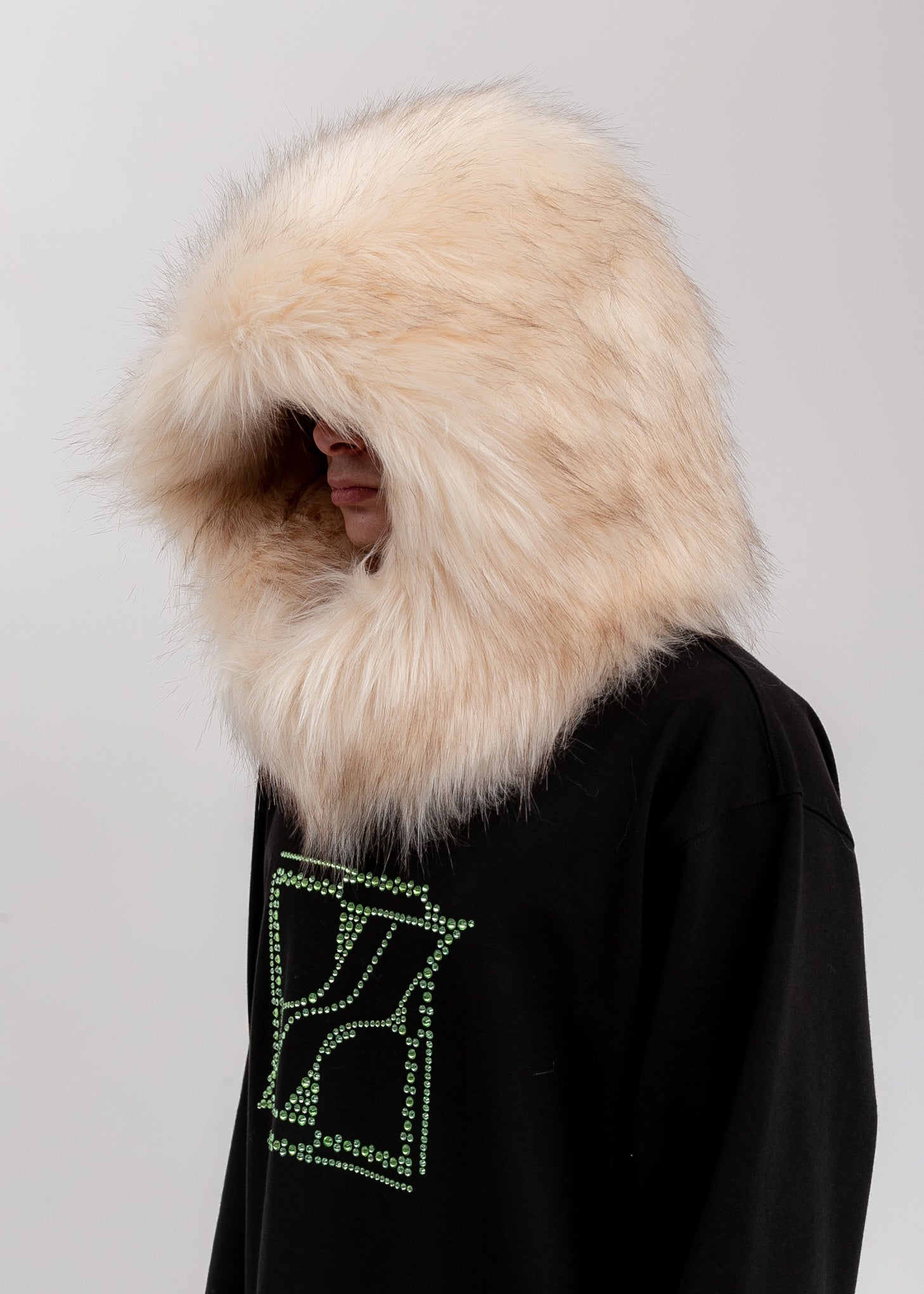 Beige Faux Fur Quilting Hood – 017 Shop