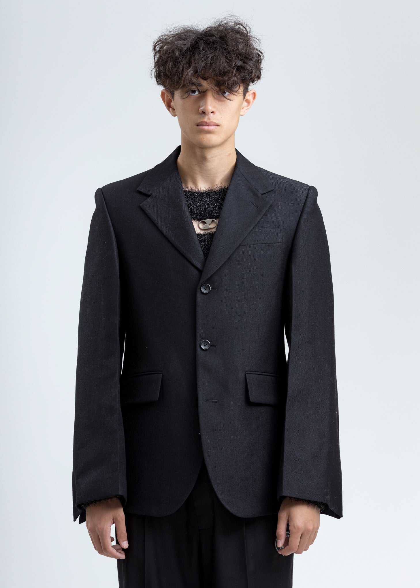 Black Back Logo Blazer – 017 Shop