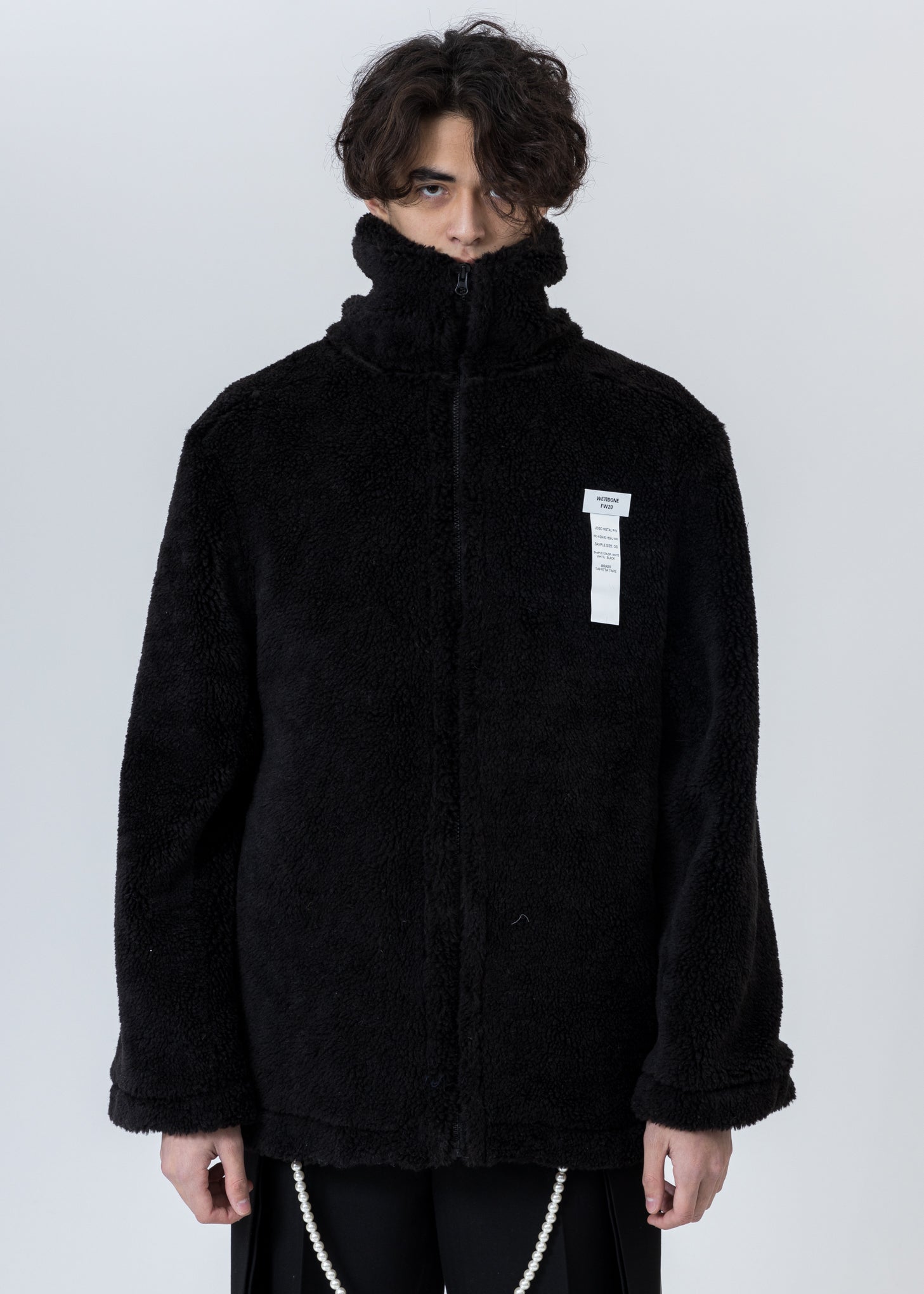 Black Faux Fur Jumper With Pin – 017 Shop