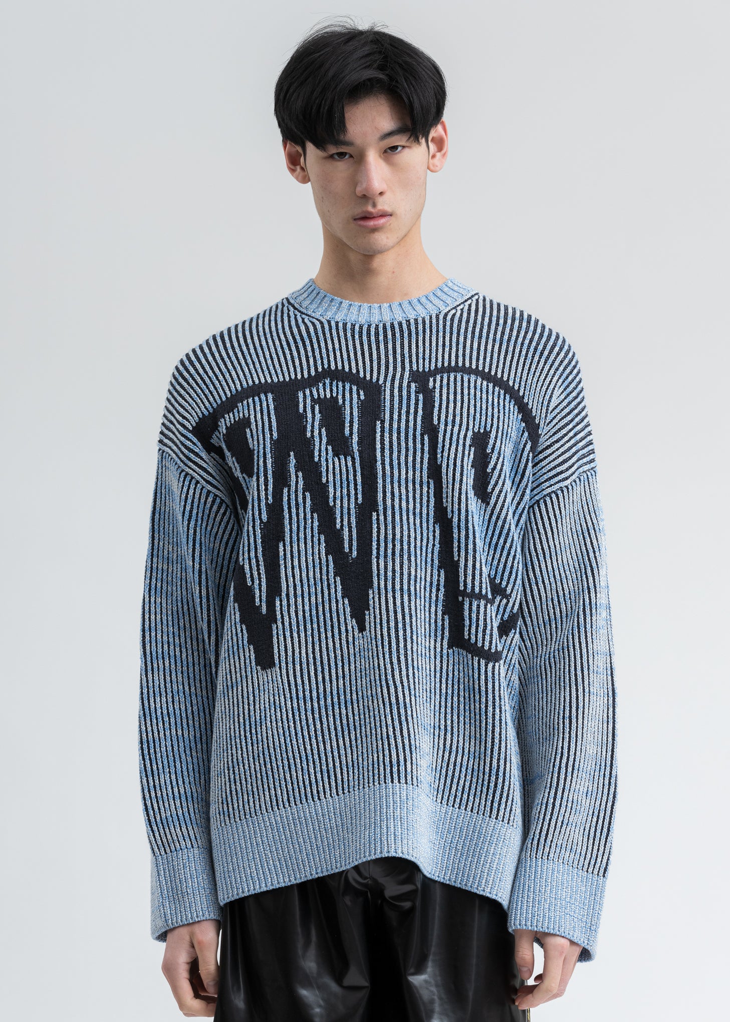 Blue WD Jacquard Sweater – 017 Shop