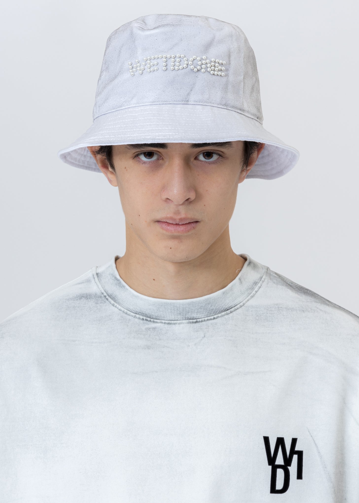 White Pearl Logo Bucket Hat – 017 Shop
