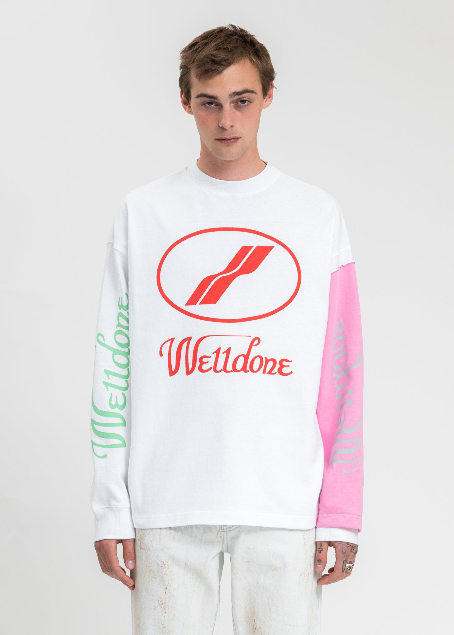 White Remake Logo Long Sleeve – 017 Shop