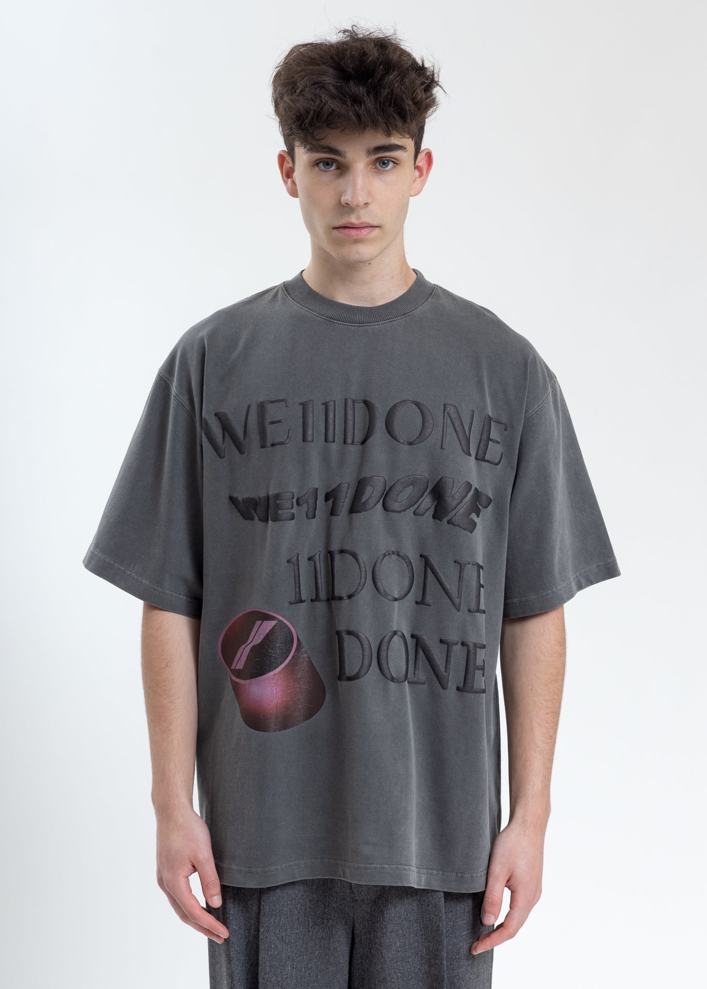 Charcoal Washed Logo T-Shirt – 017 Shop