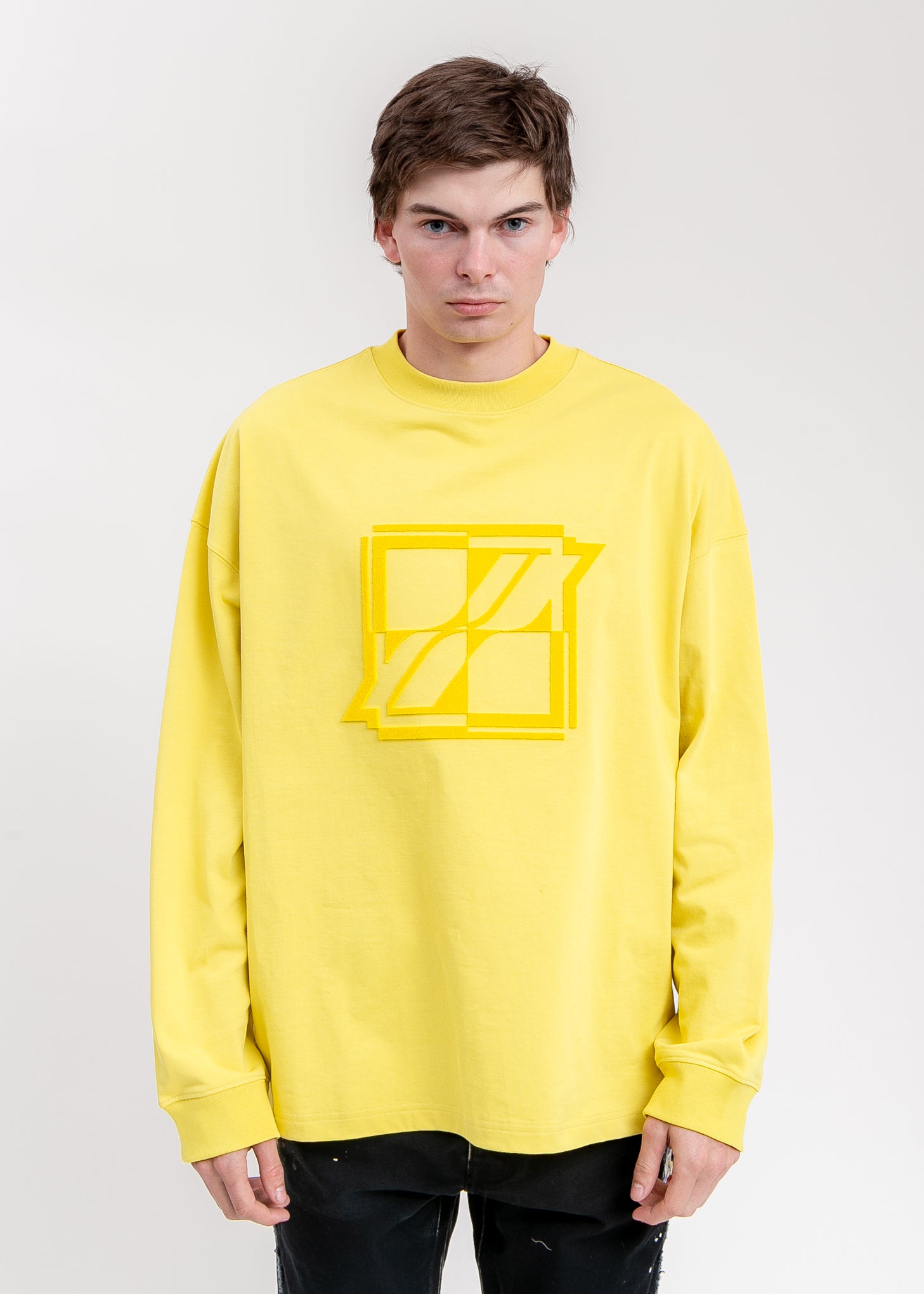Yellow New Logo Embroidered Long Sleeve – 017 Shop