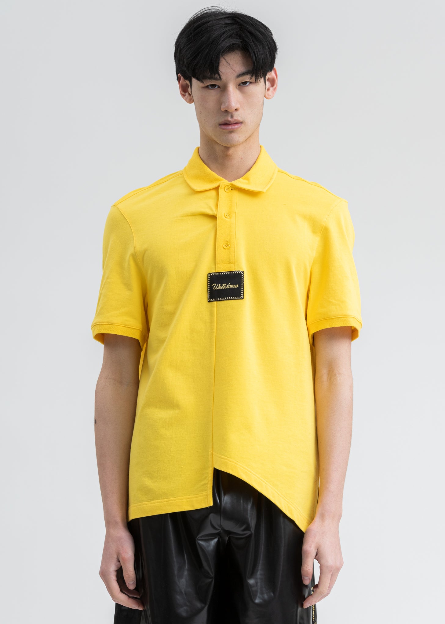 Yellow Paneled Oversized Polo – 017 Shop