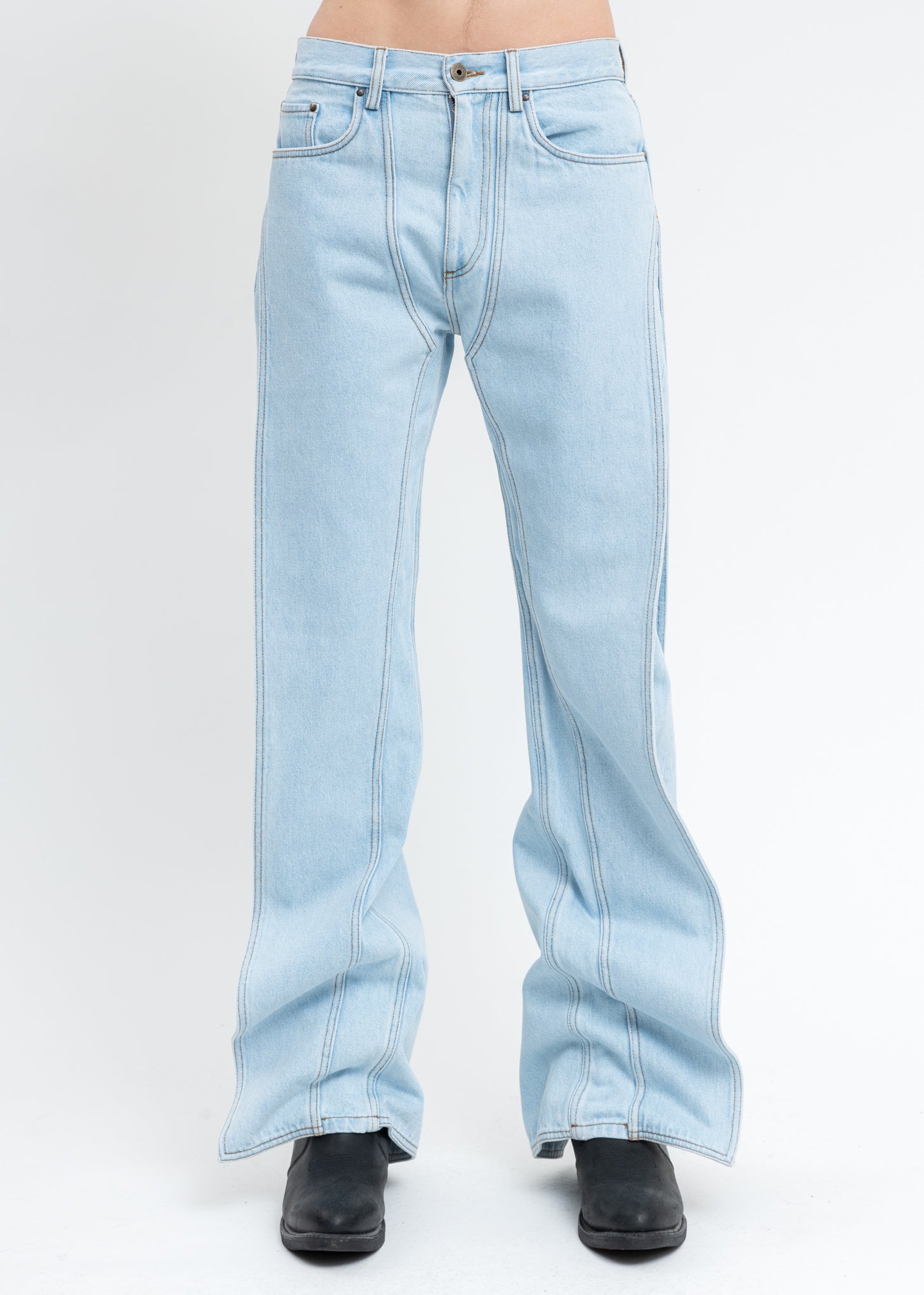 Ice Blue Panel Jeans – 017 Shop