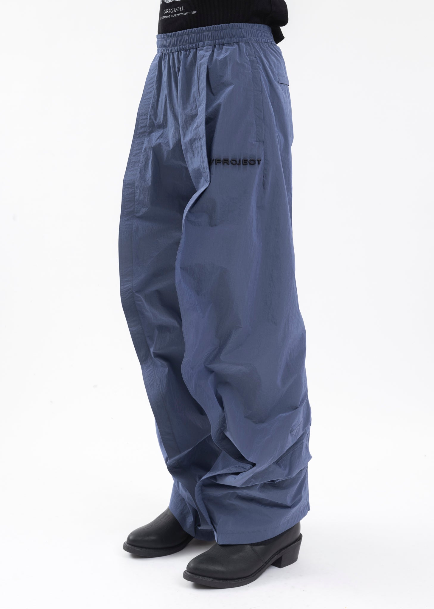 DUSTY BLUE BANANA PARACHUTE PANTS – 017 Shop