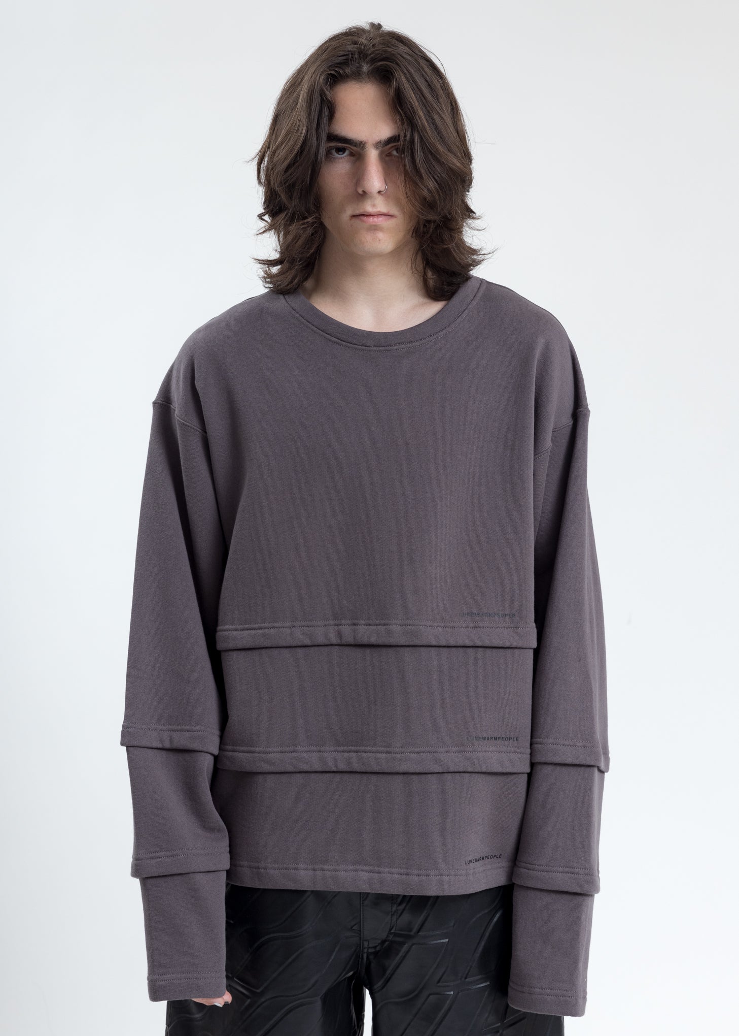 Grey Triple Layer Sweatshirt – 017 Shop