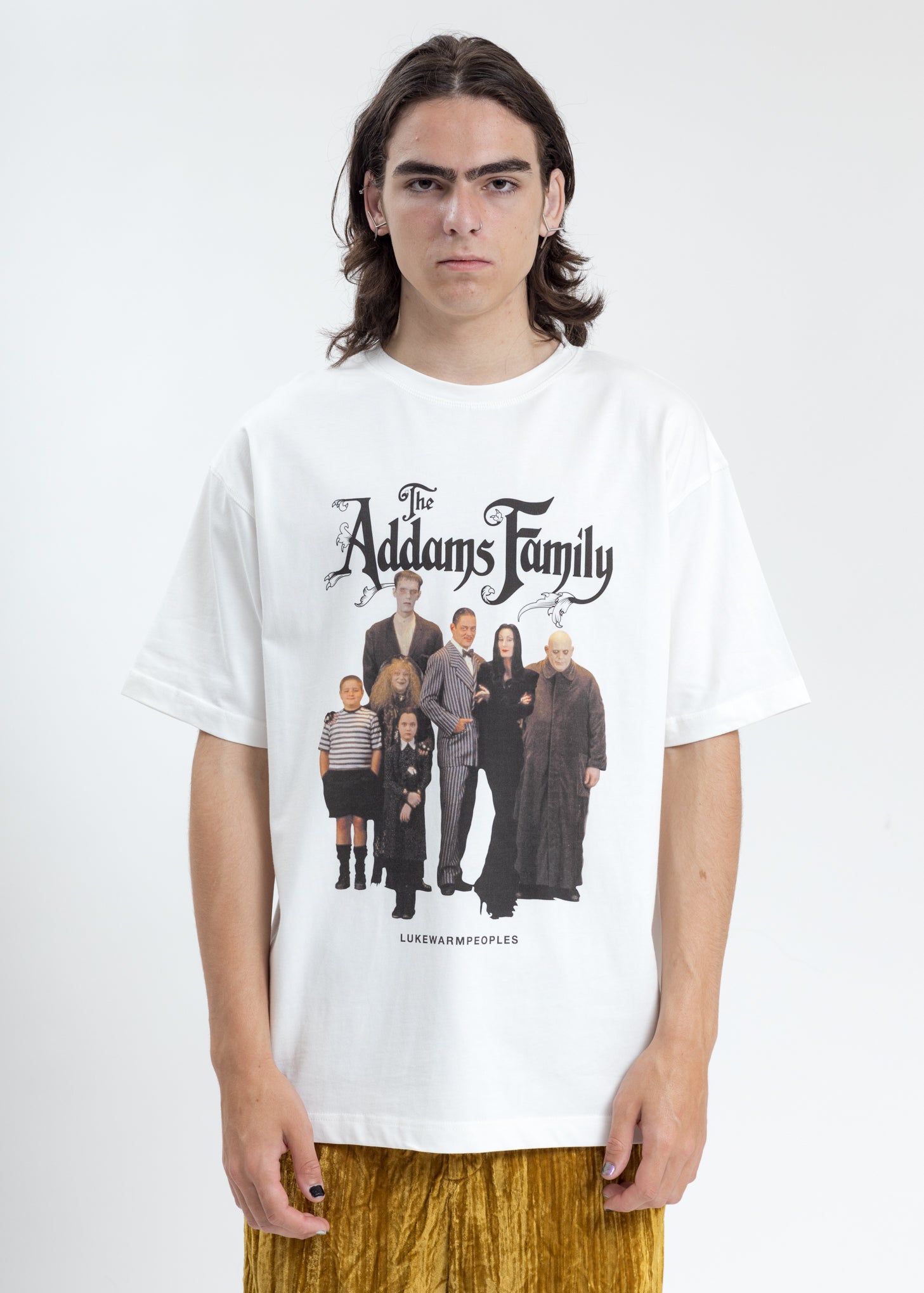 White Addam’s Family Photo Print Tee – 017 Shop