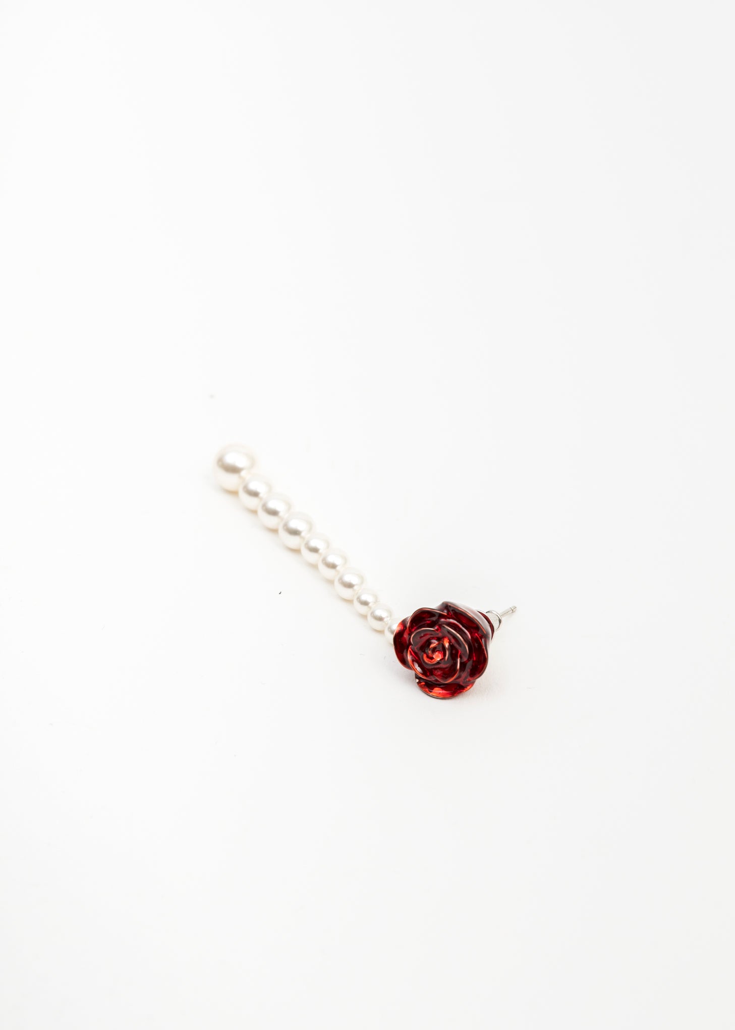 Pearl Chains Red Rose Earring - (Single) – 017 Shop