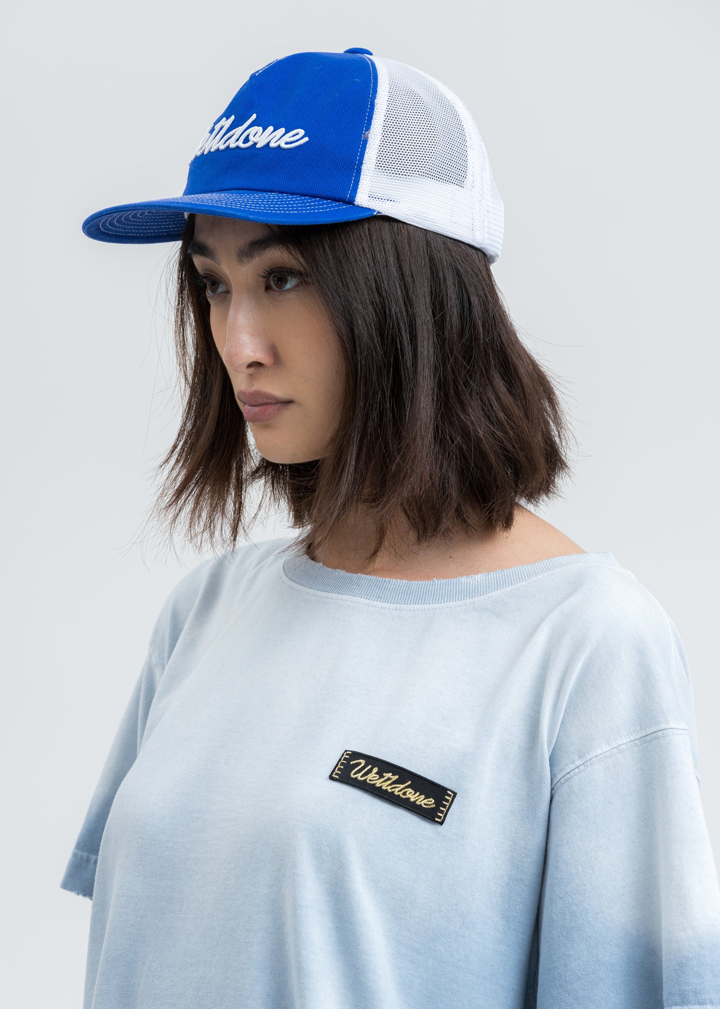 Blue Big Logo Embroidered Cap – 017 Shop