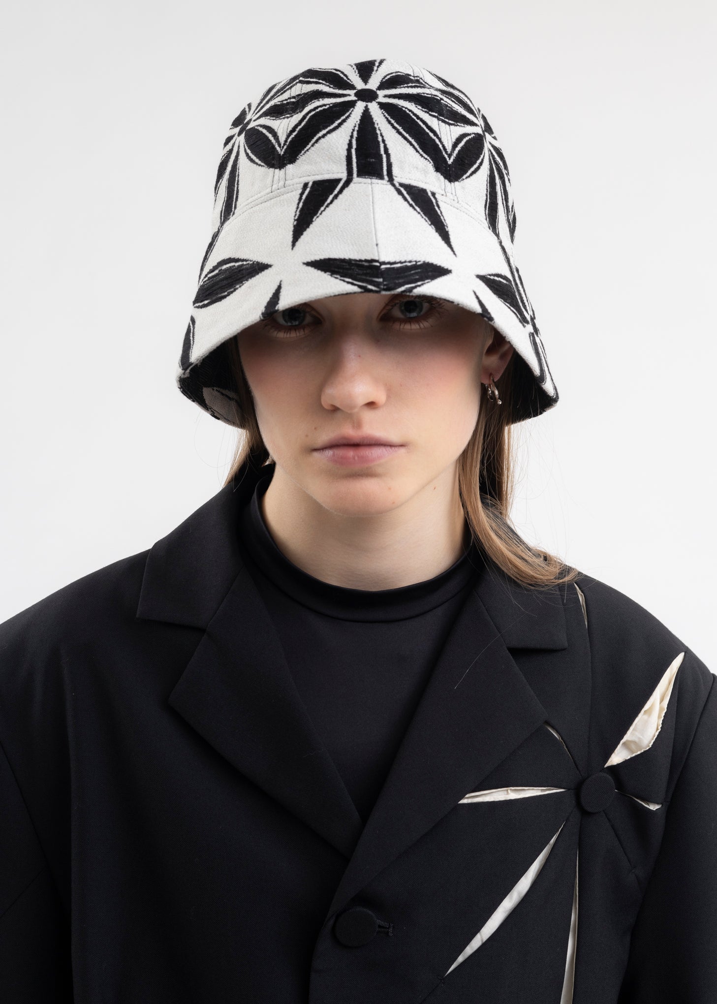 IVORY JACQUARD KSK BUCKET HAT – 017 Shop