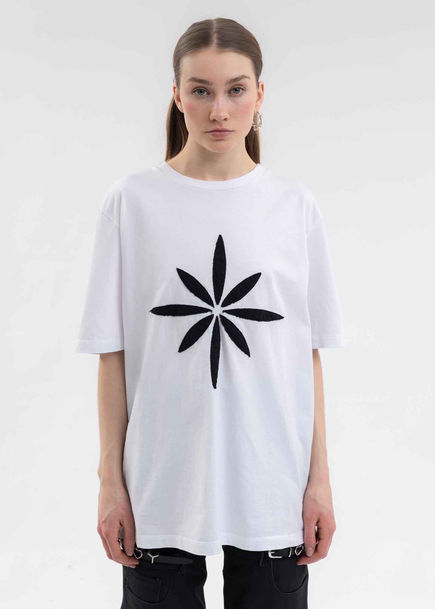 WHITE PATCHWORK T-SHIRT – 017 Shop