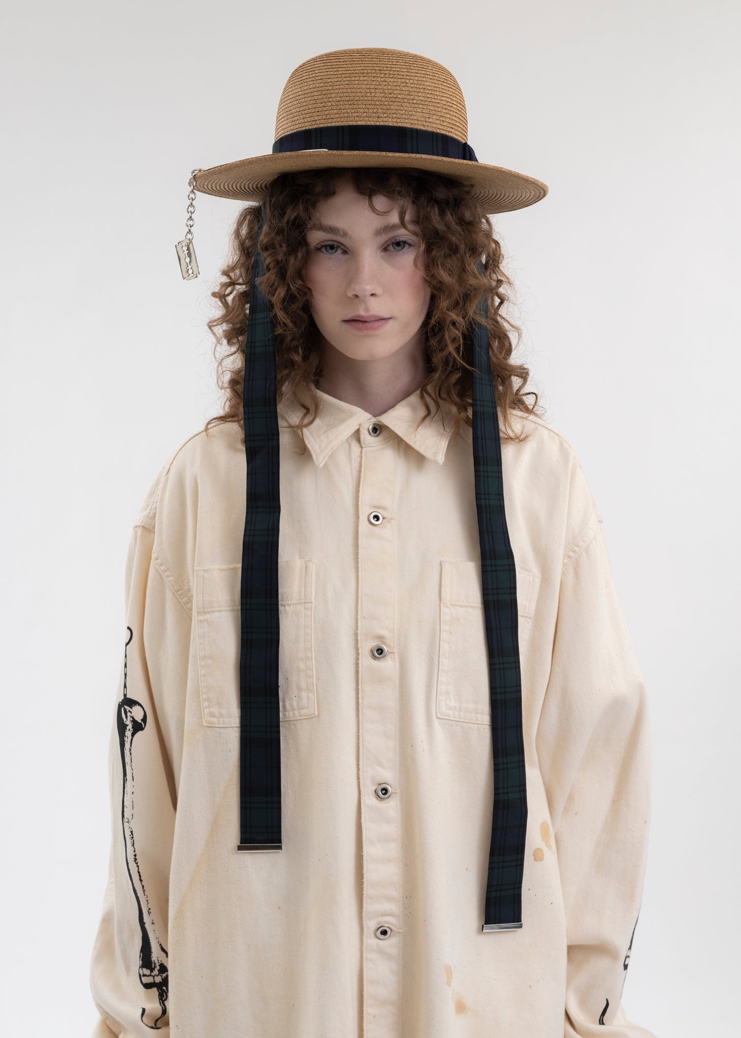 CAMEL BROWN STRAW BOWLER HAT - KIDILL × CA4LA Collaboration – 017 Shop