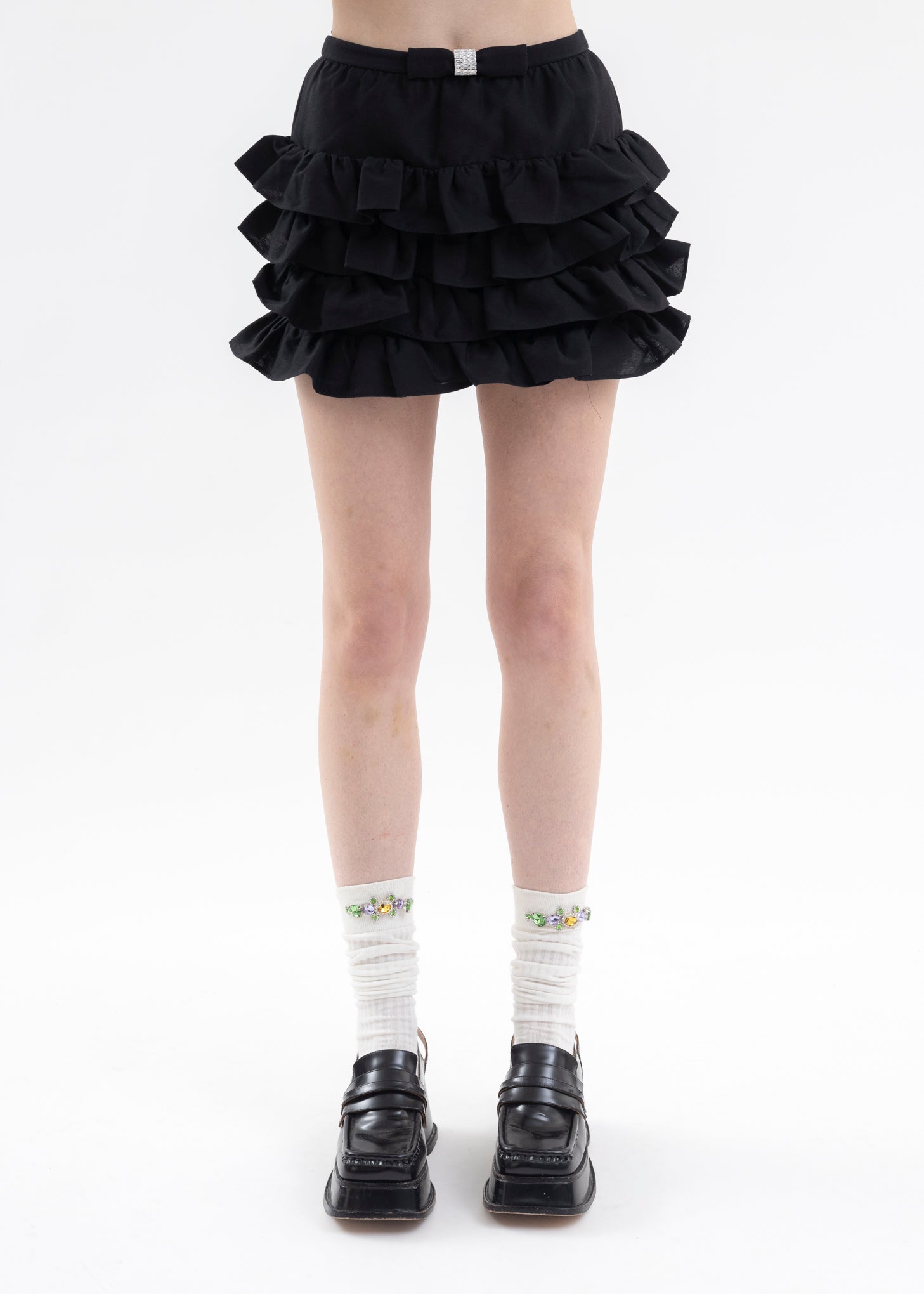 Black Multi-Layered Ruffle Skirt – 017 Shop