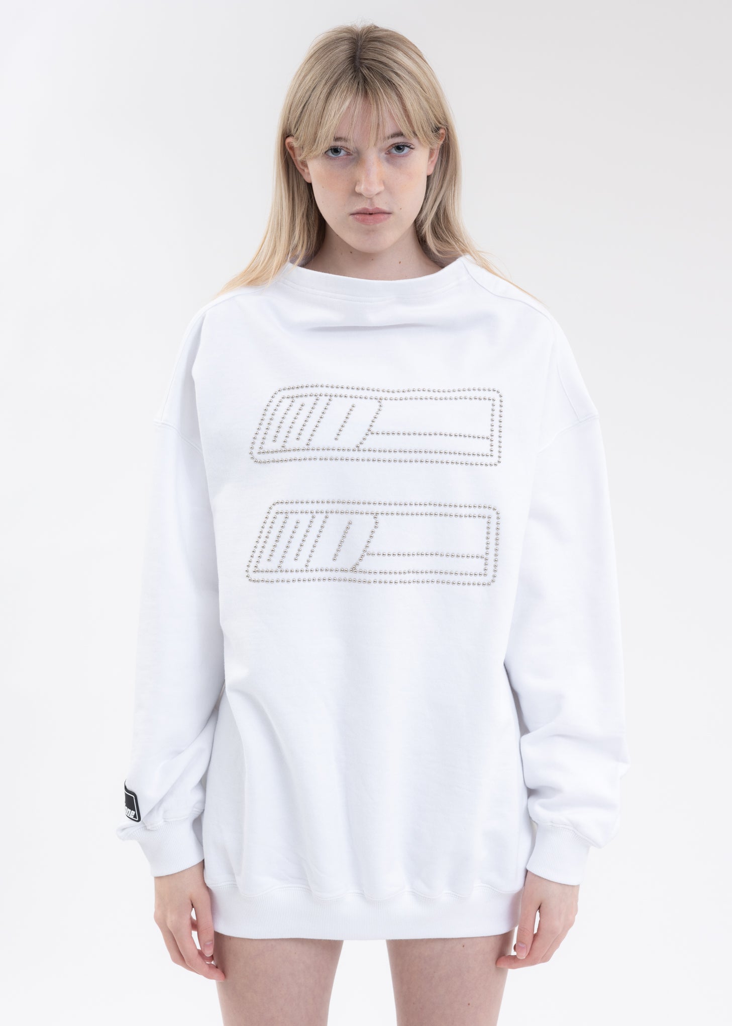 WHITE HIGH BOAT-NECK SWEATSHIRT – 017 Shop