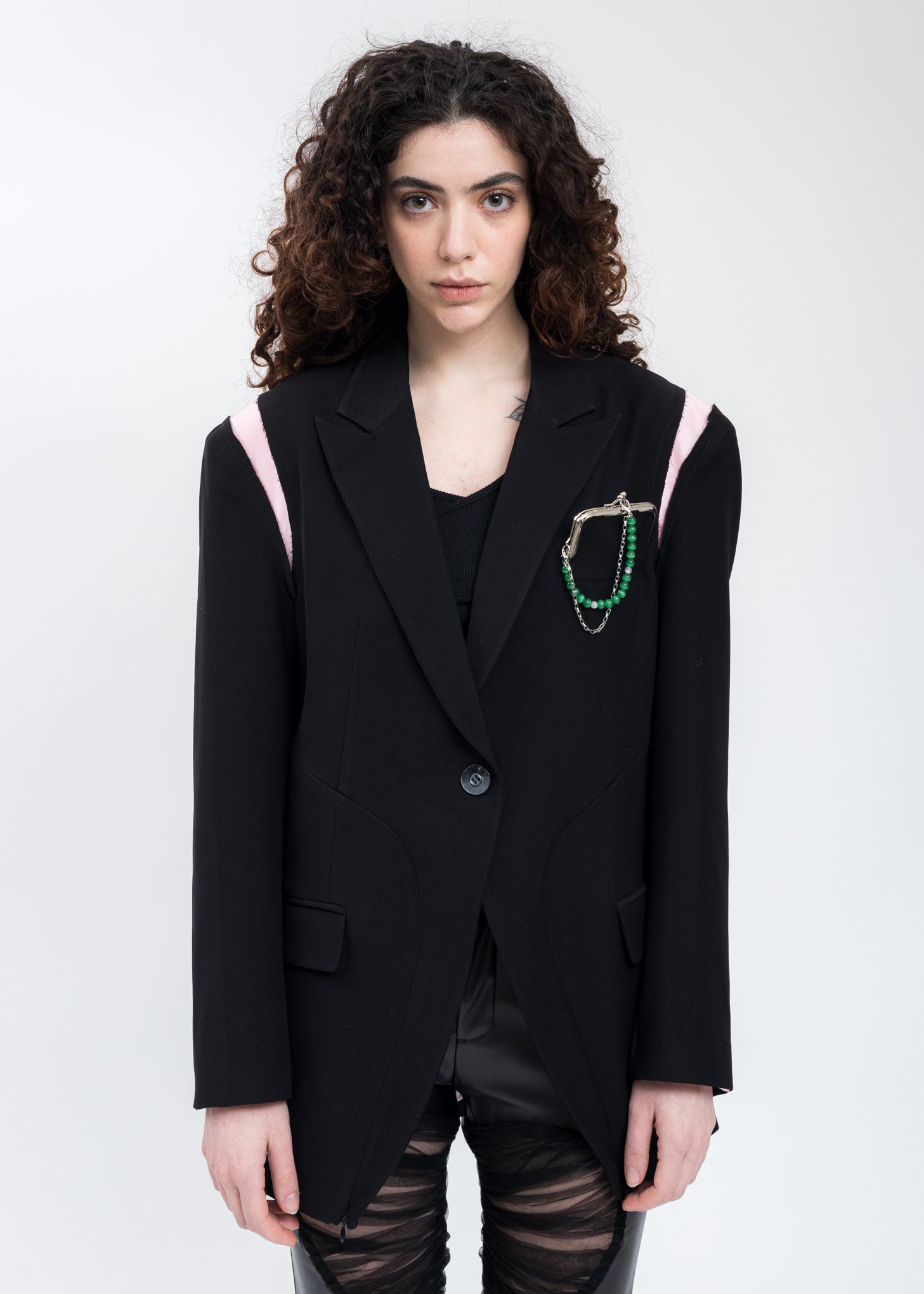 Black Cut Out Blazer With Pocket – 017 Shop