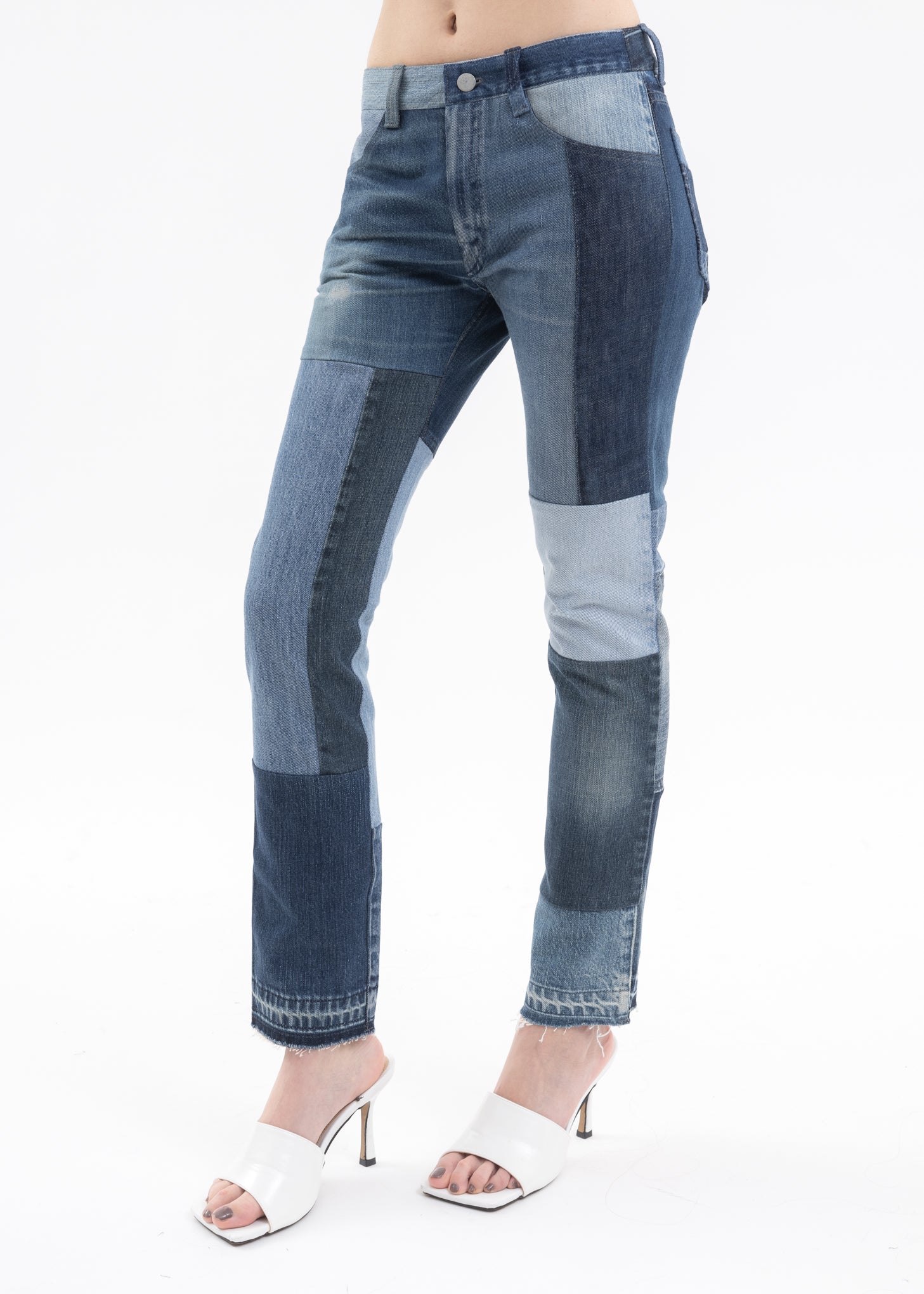 BLUE NY: VINTAGE PATCH WORK DENIM PANTS – 017 Shop