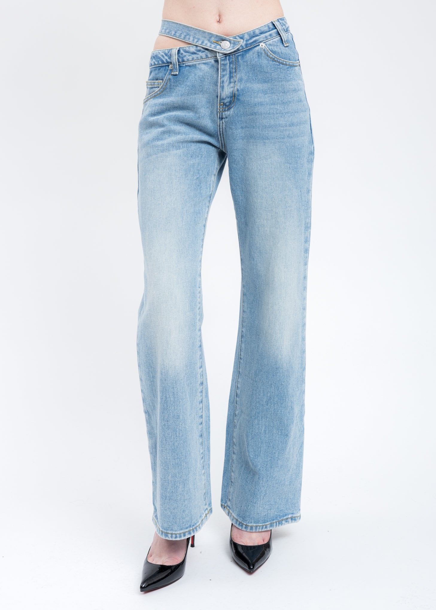 Blue Denim Cut Jeans – 017 Shop