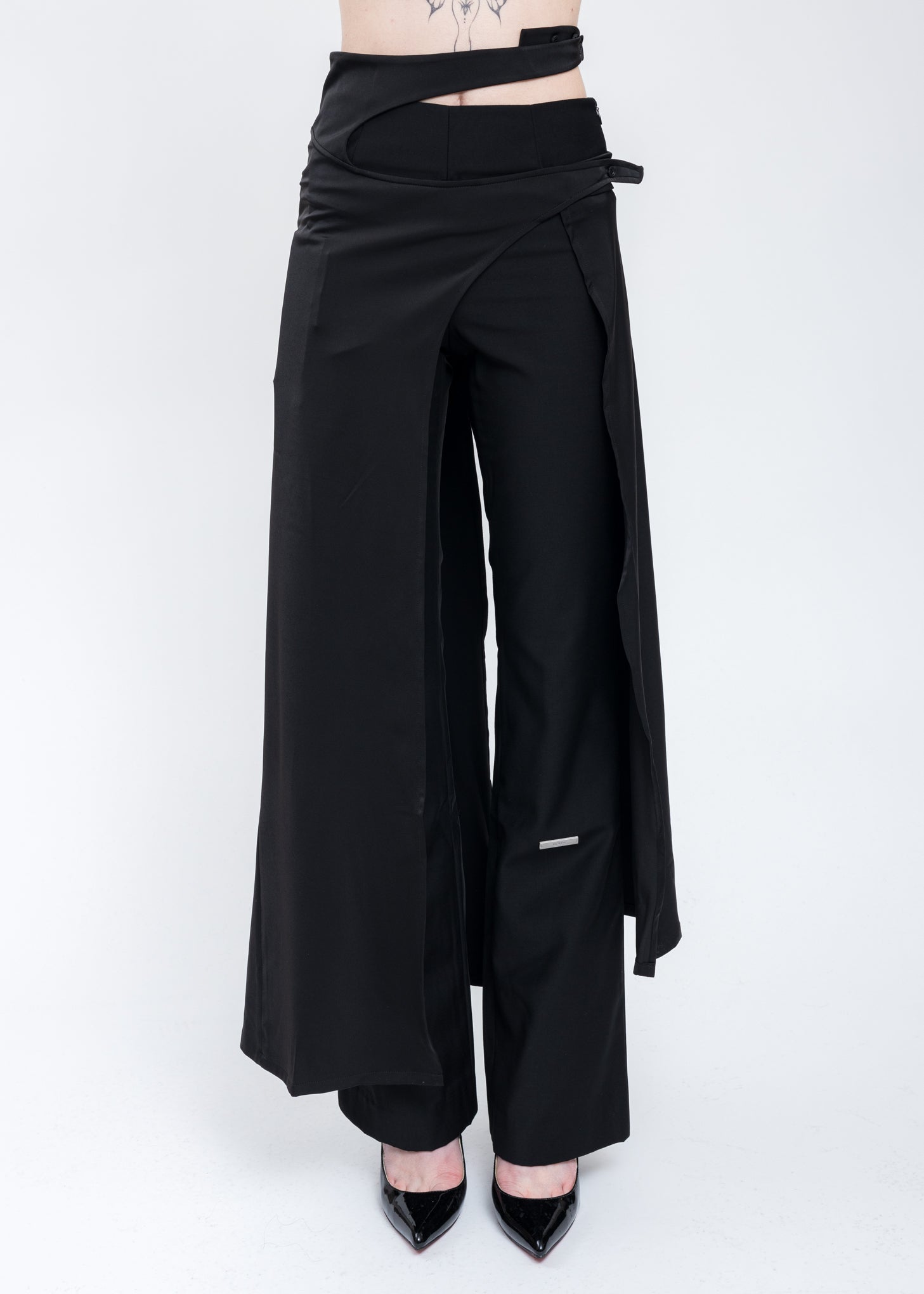 Black Comparison Layering Two In One Trousers – 017 Shop