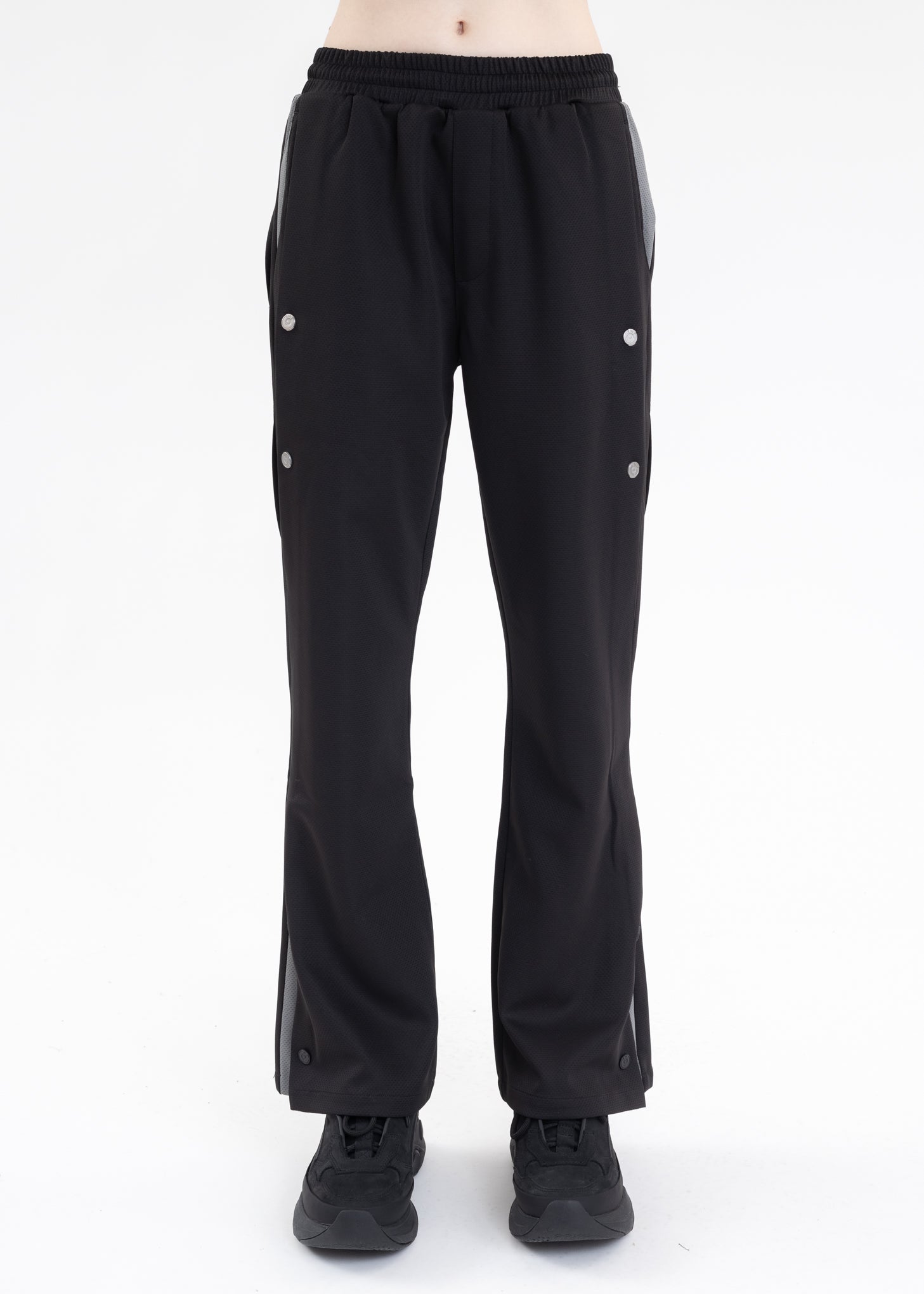 Black Fair Shaped Layer Panelled Track Pants – 017 Shop