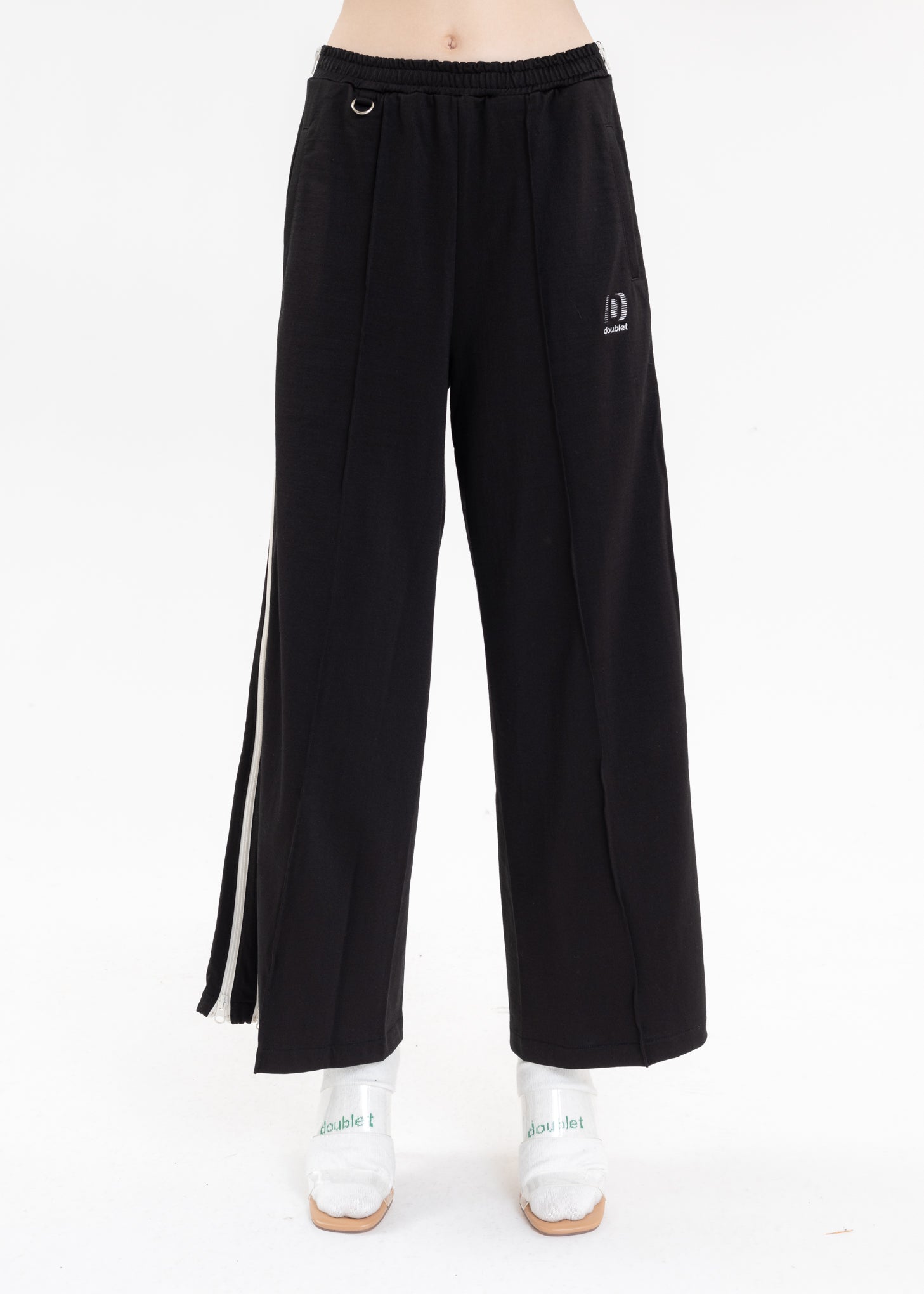 Black ZIP UP TRACK PANTS – 017 Shop