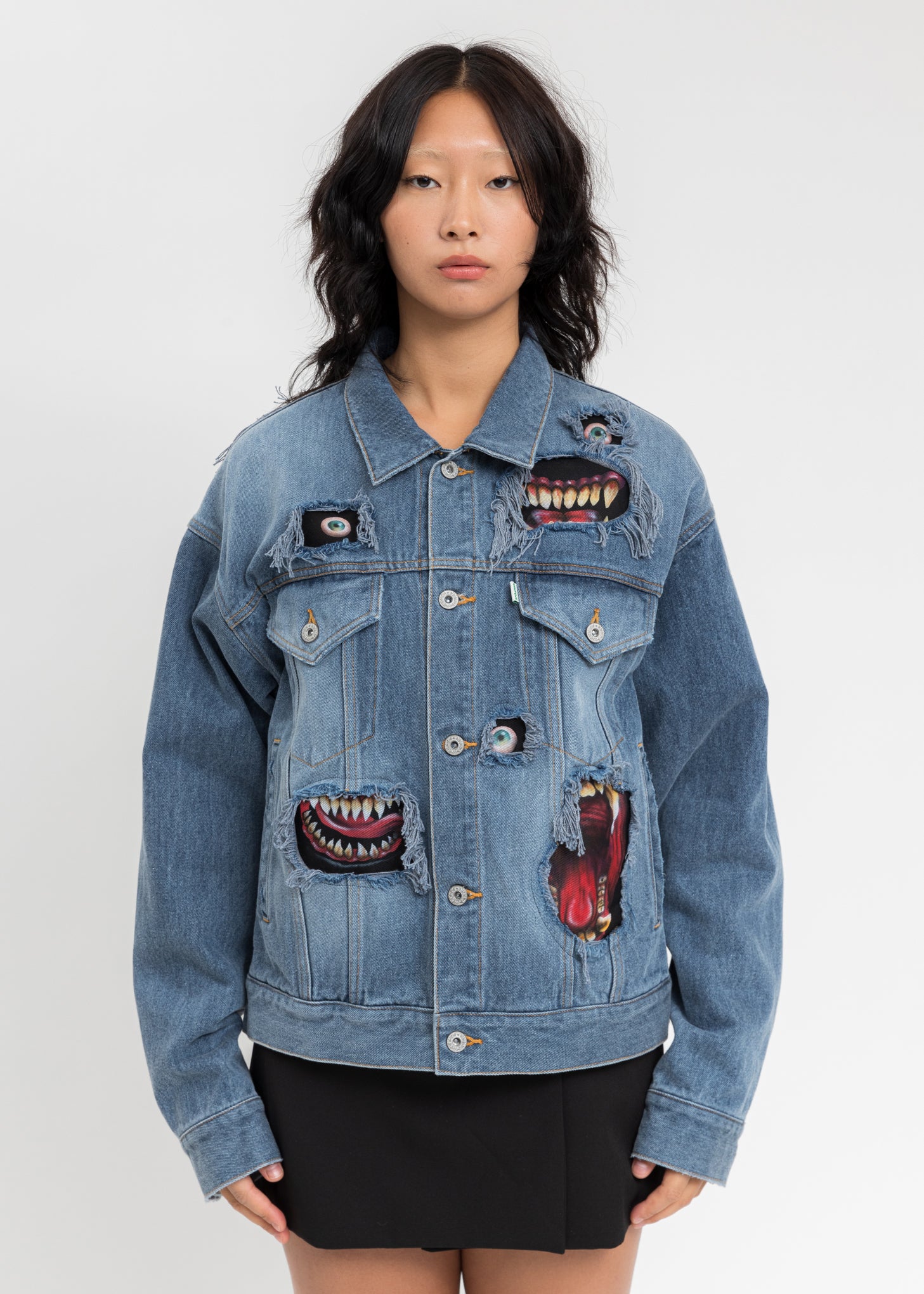 Indigo Recycle Denim Monster Repair Jacket – 017 Shop