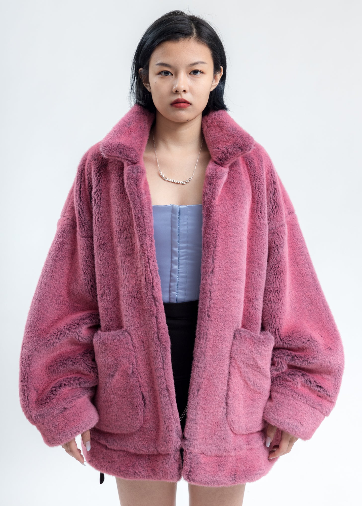 Pink Hand-Painted Fur Jacket – 017 Shop