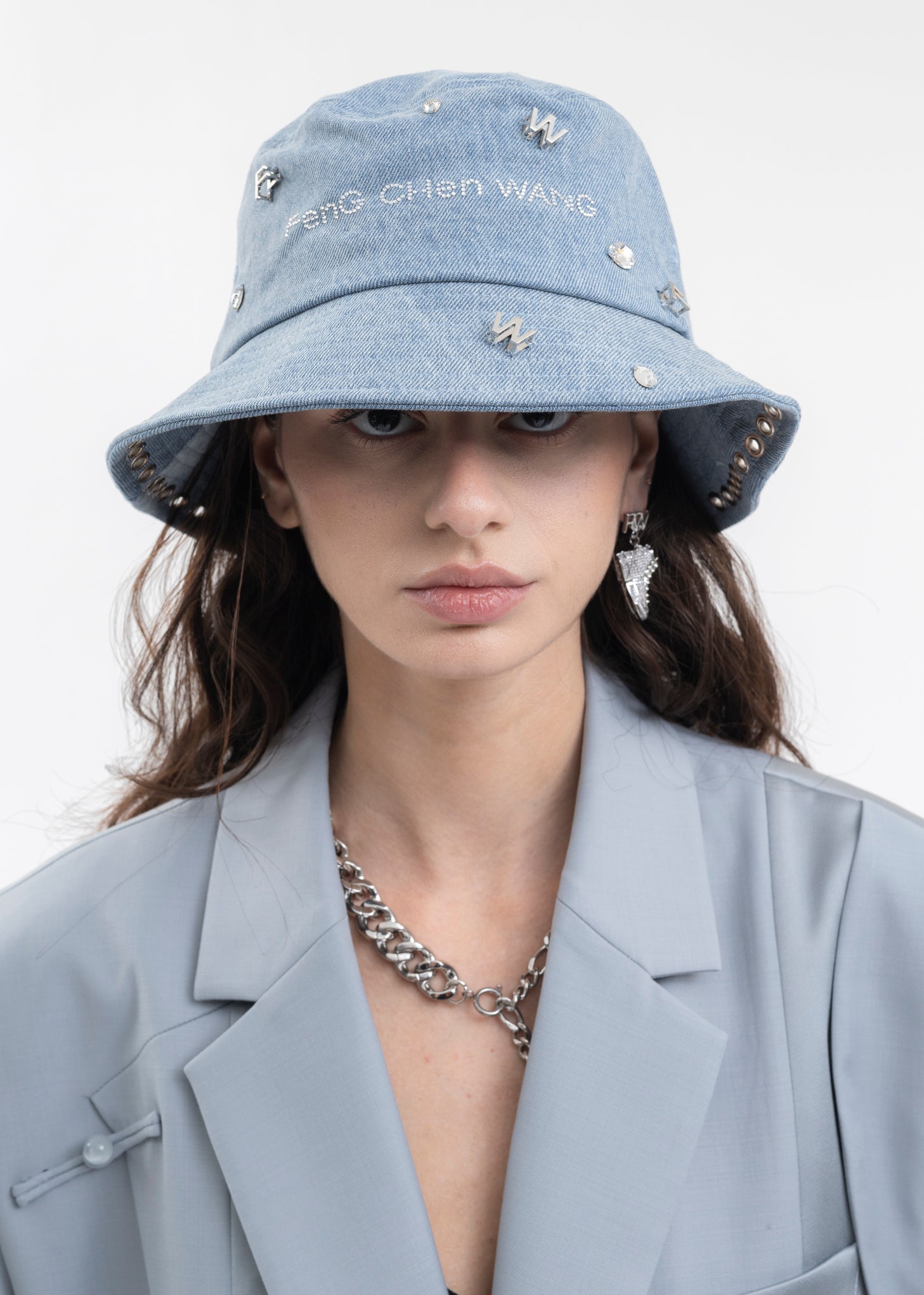 BLUE DECORATED FISHERMANS HAT – 017 Shop