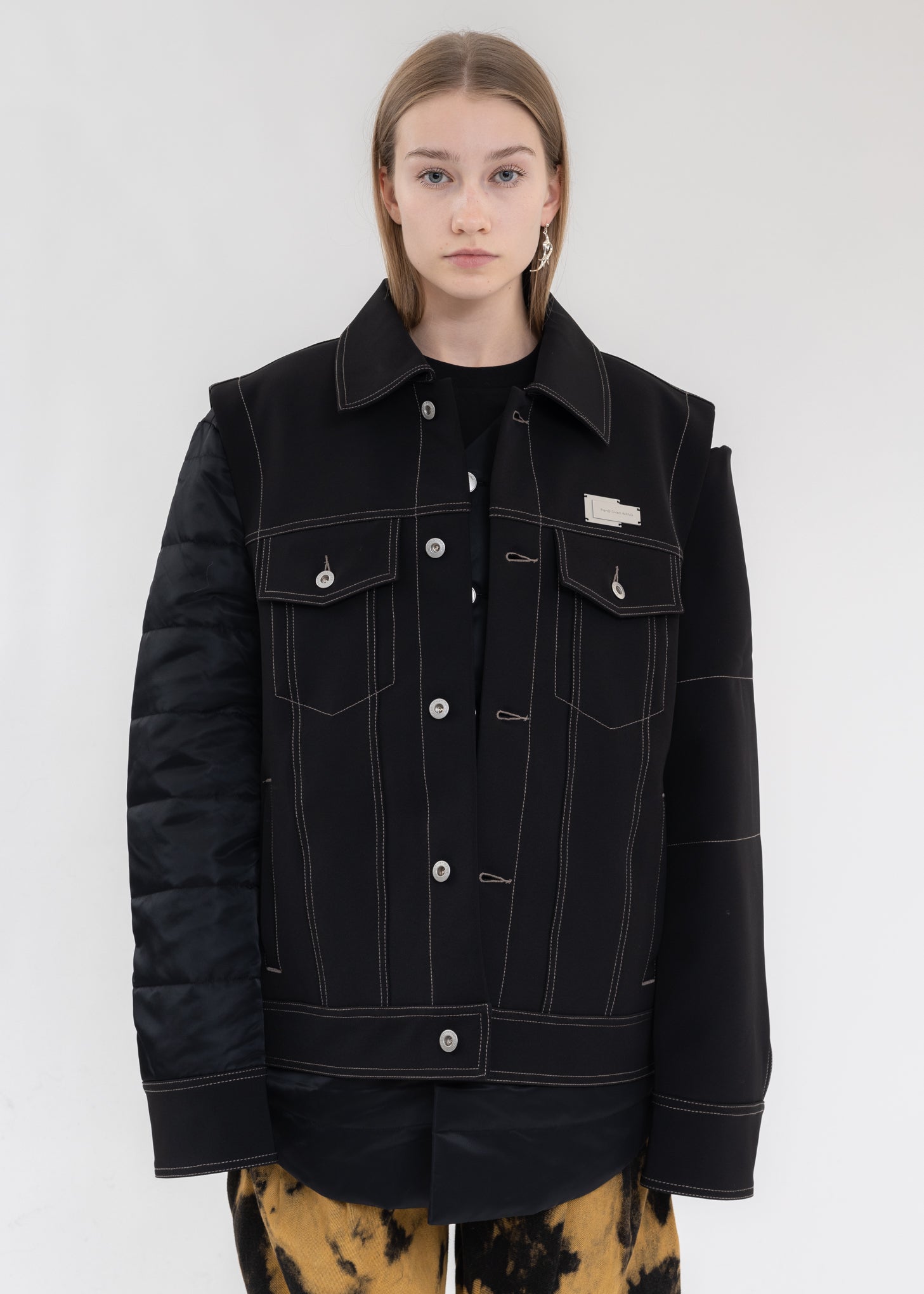 Black DETACHABLE TWO-PIECE JACKET – 017 Shop