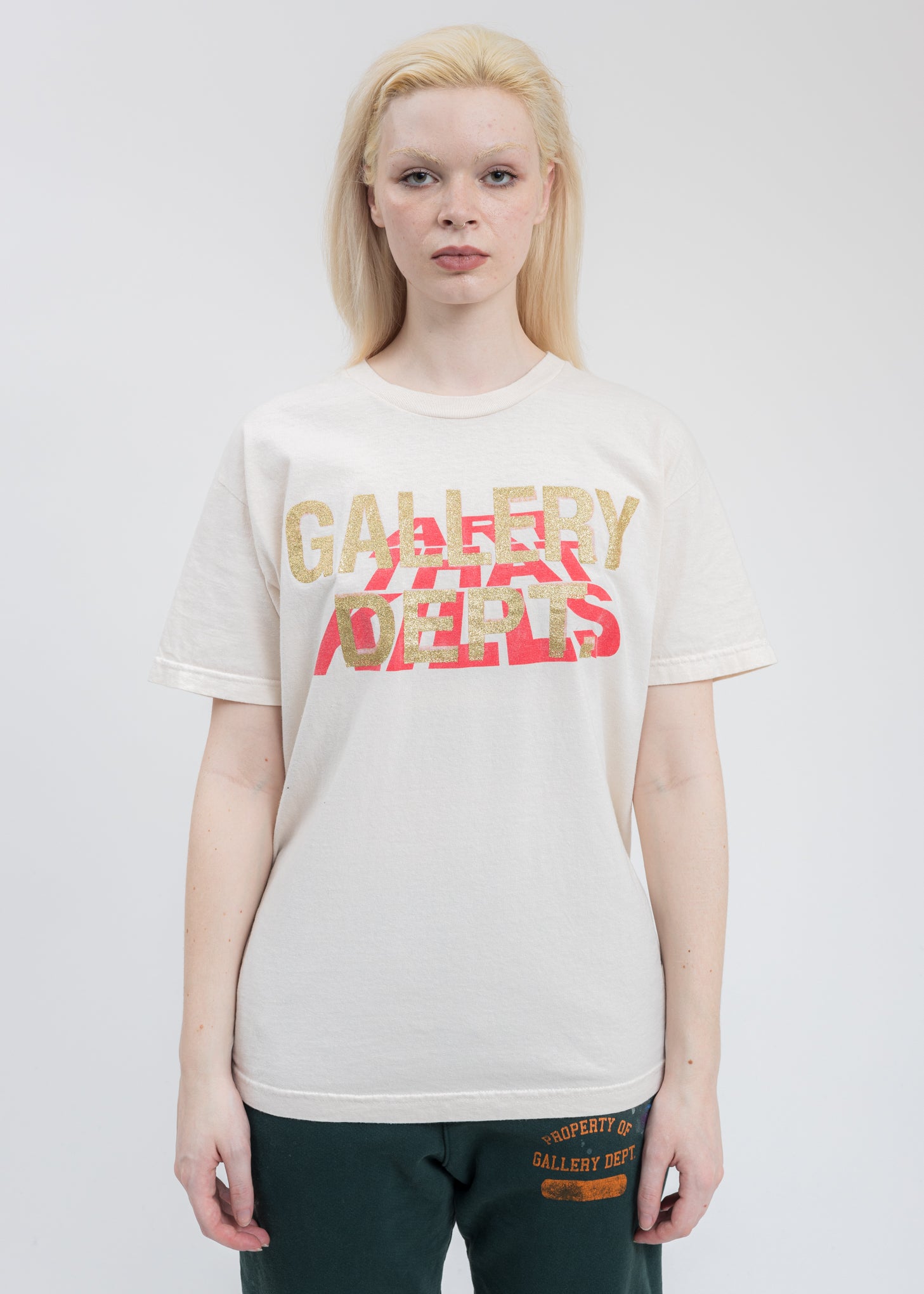 White GD Stack ATK Logo Tee – 017 Shop