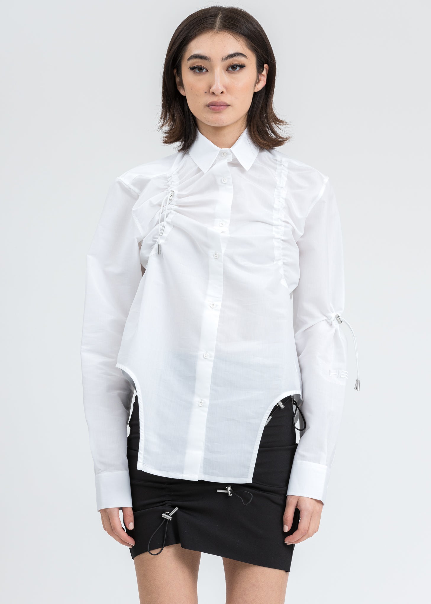 White Drawstring Shirt – 017 Shop