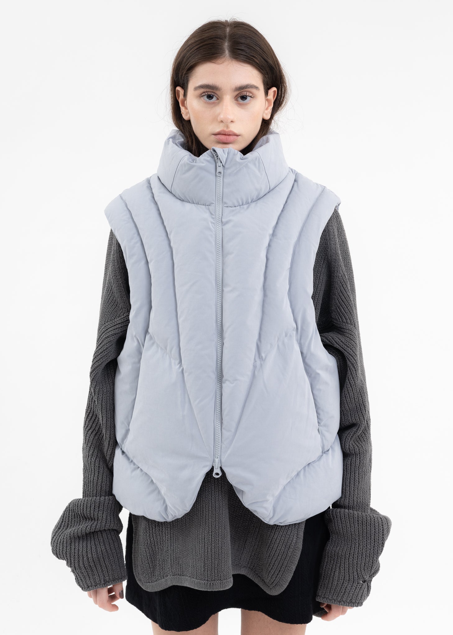 ASH BLUE PADDED VEST (REVERSIBLE) – 017 Shop