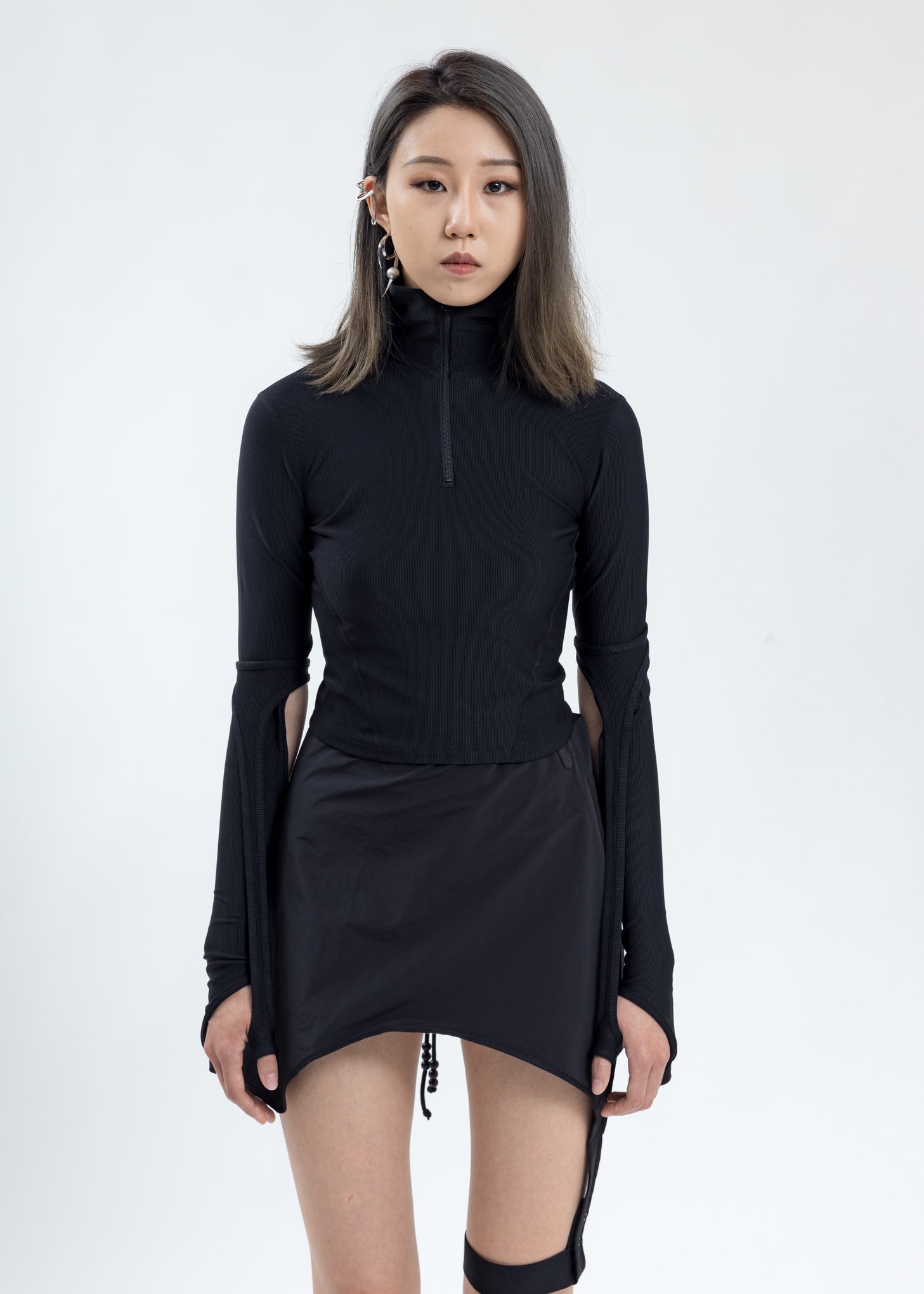 Black Half Zip Sport Top – 017 Shop
