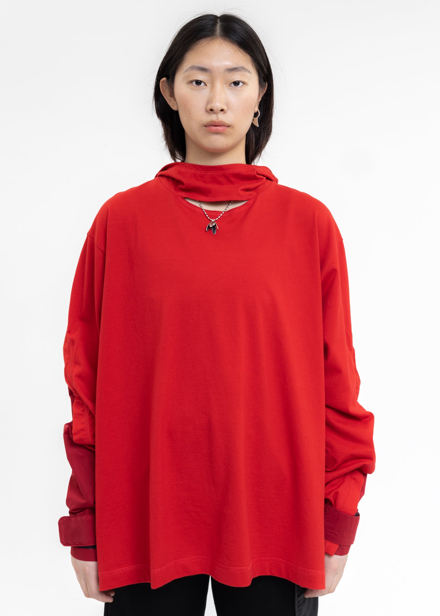 Red Cut Out Sweater – 017 Shop