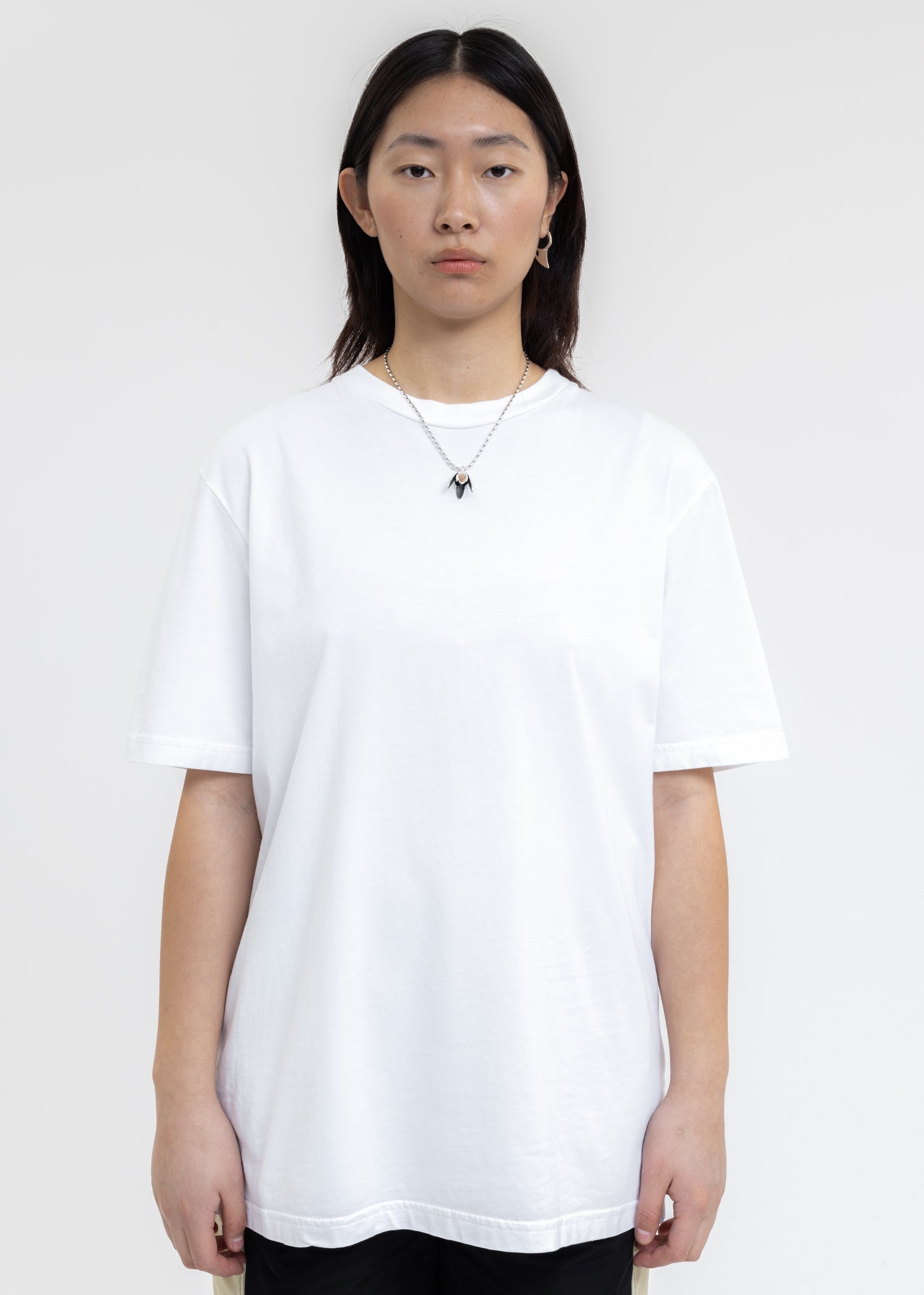 White T-Shirt With Multi Labels – 017 Shop
