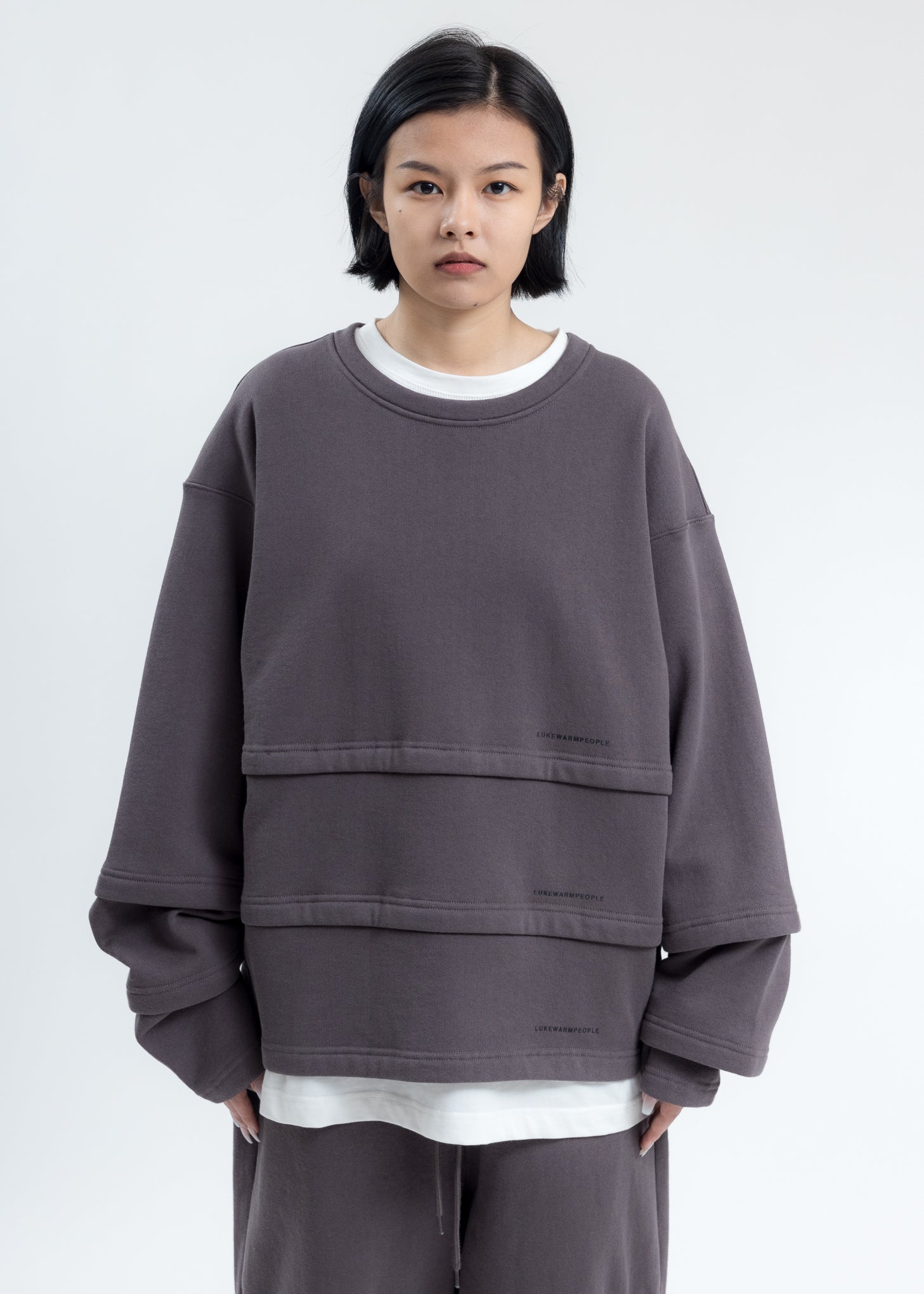 Grey Triple Layer Sweatshirt – 017 Shop